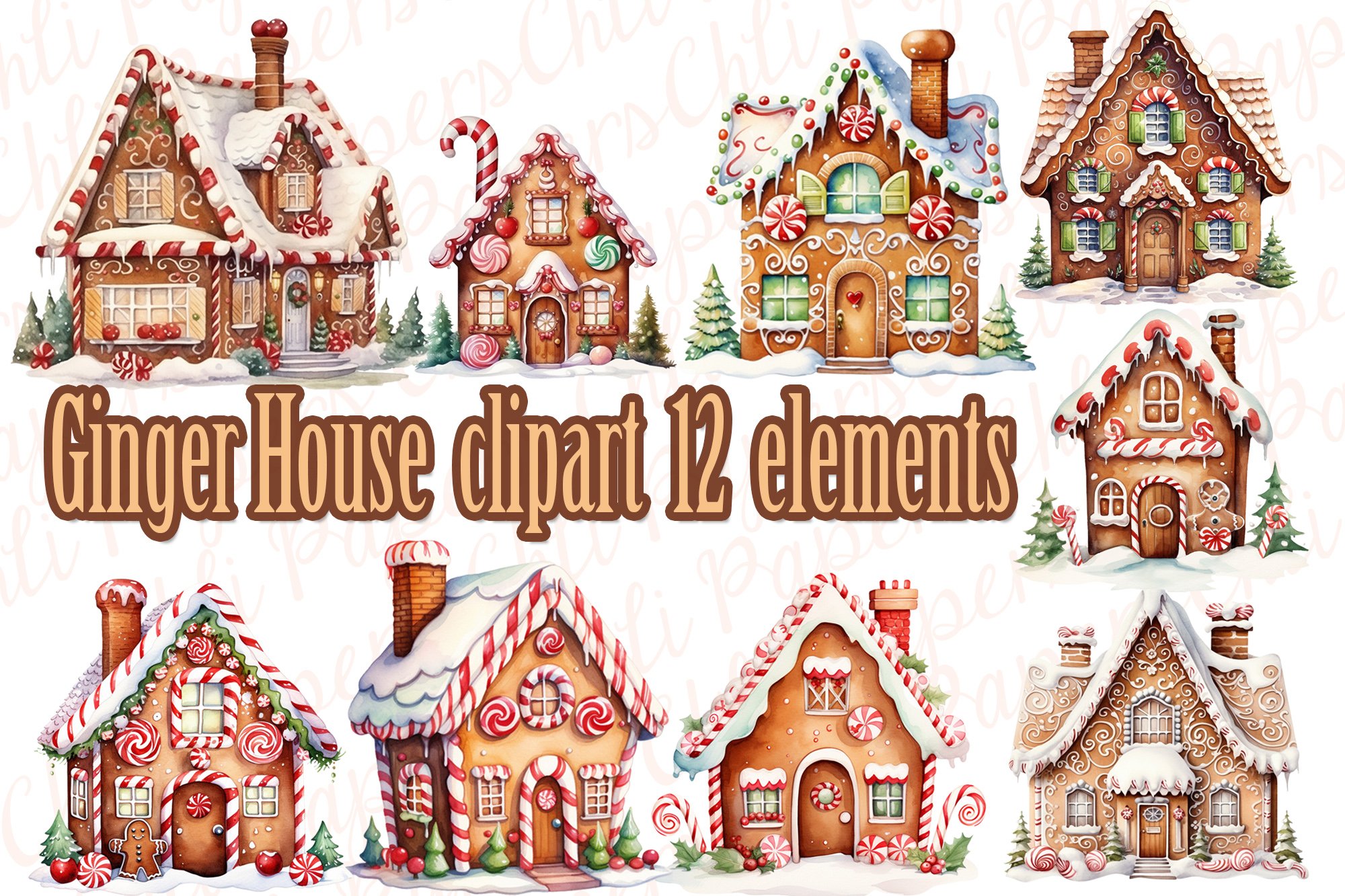 Christmas Gingerbread House Clipart