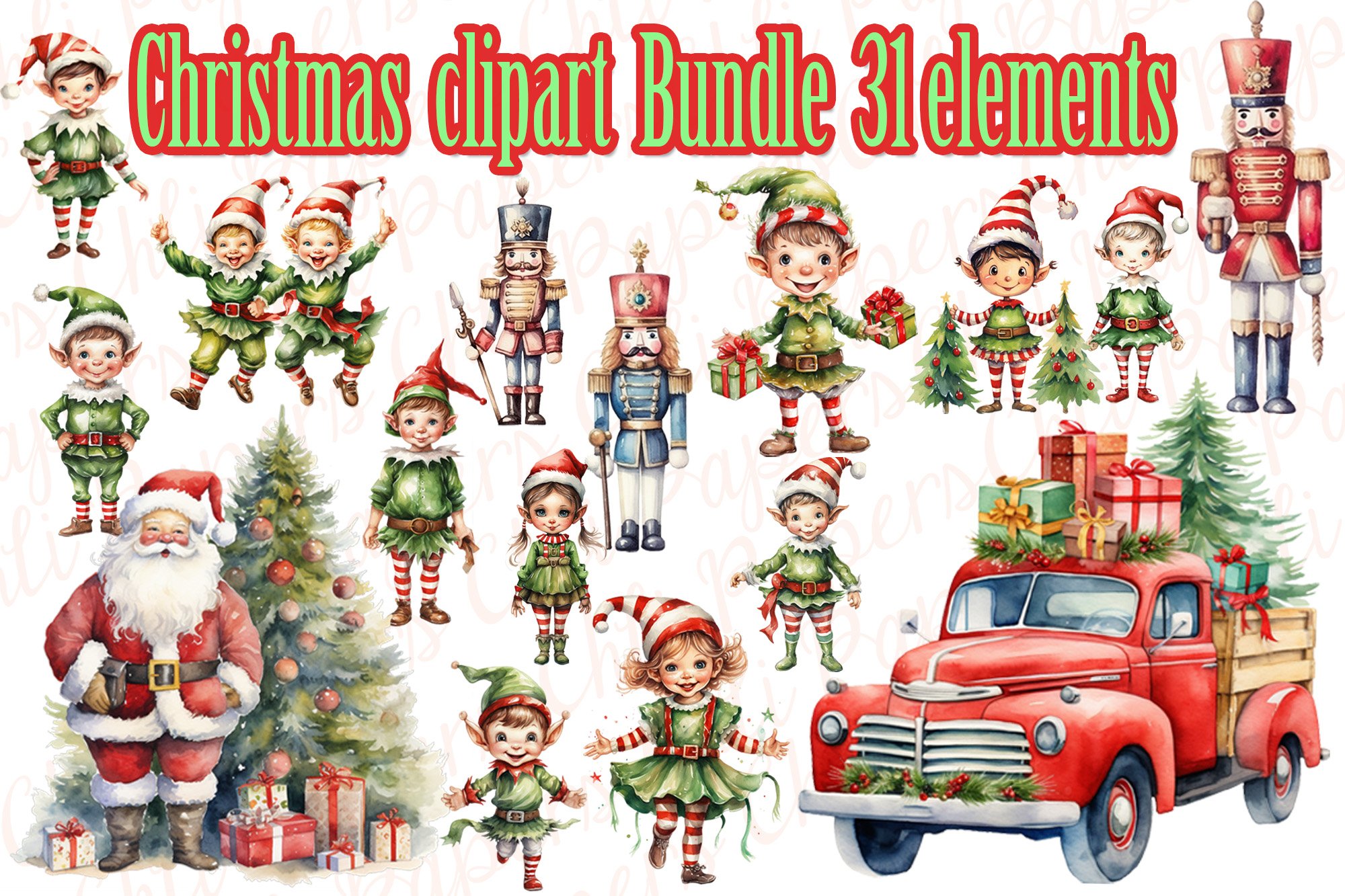 Cute Santa Elf Clip Art