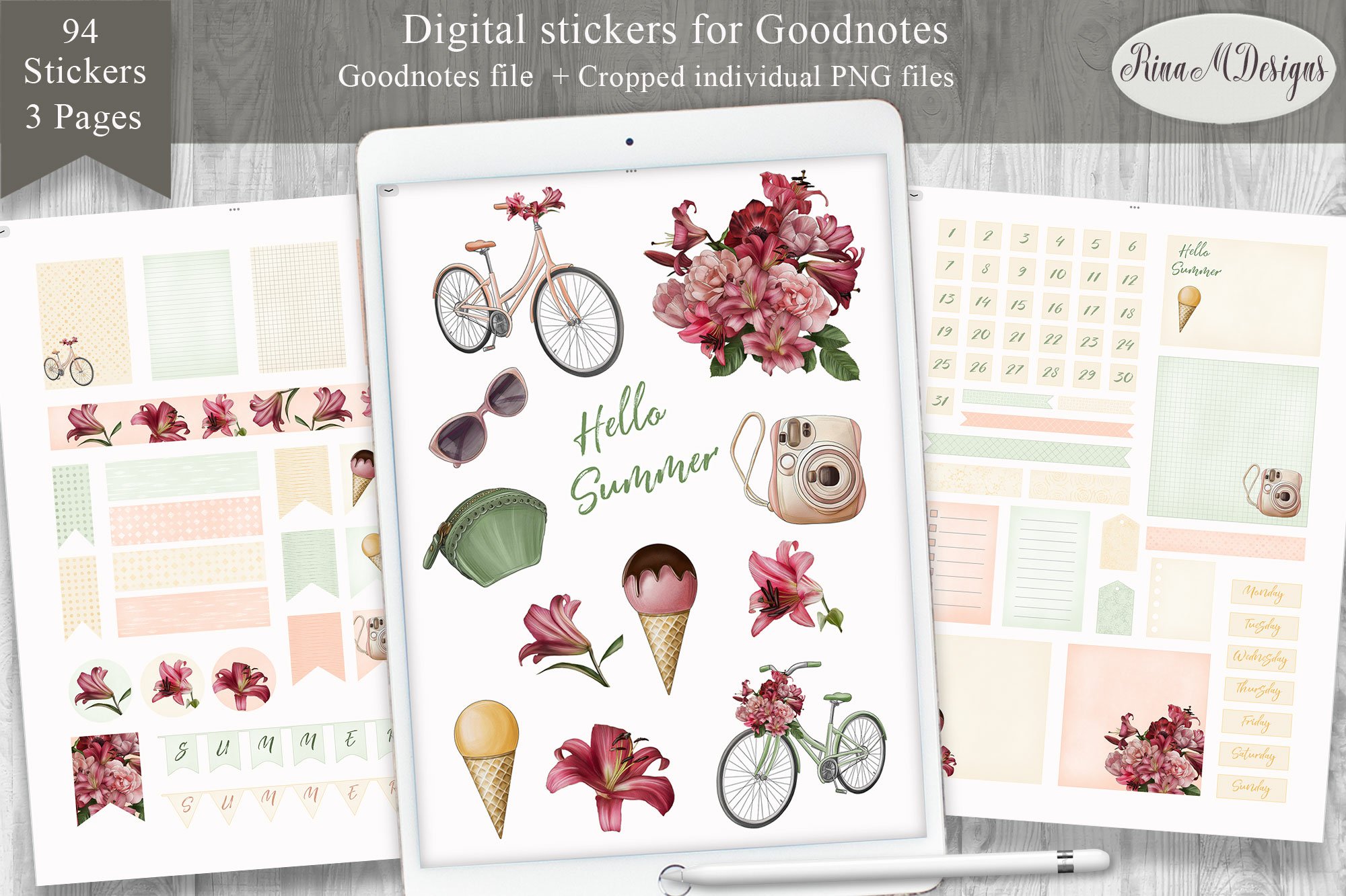 Paper & Party Supplies Digital Planner Goodnotes Template iPad Planner ...