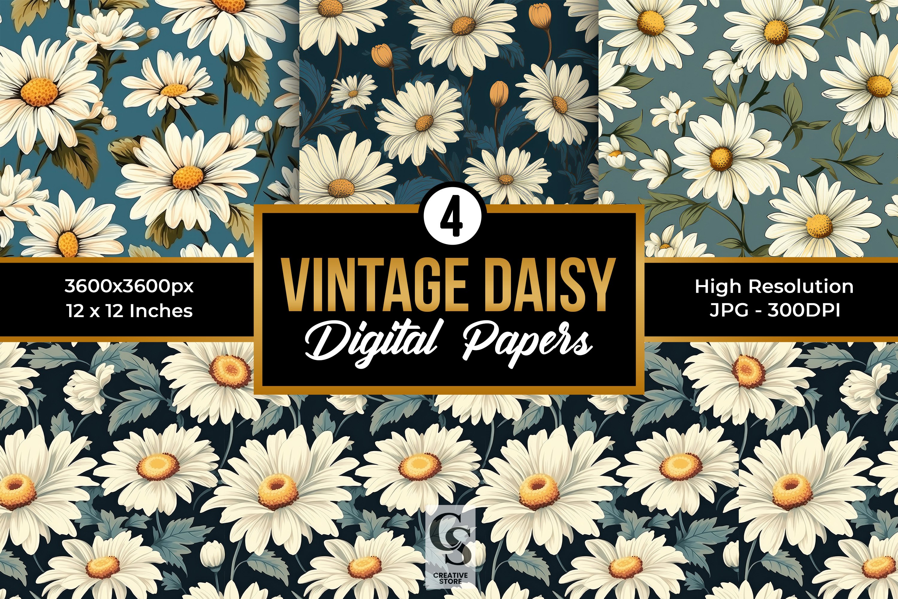 Vintage Daisy Pattern
