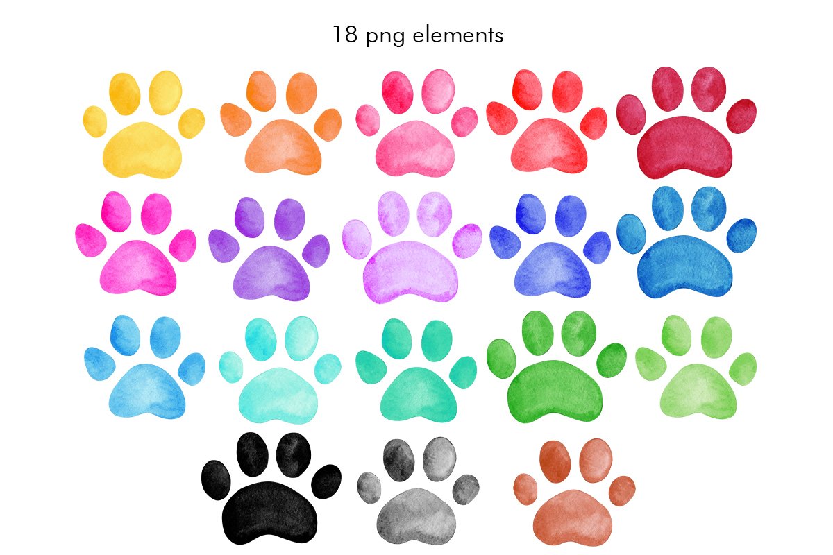 Cute Paw Print Clip Art