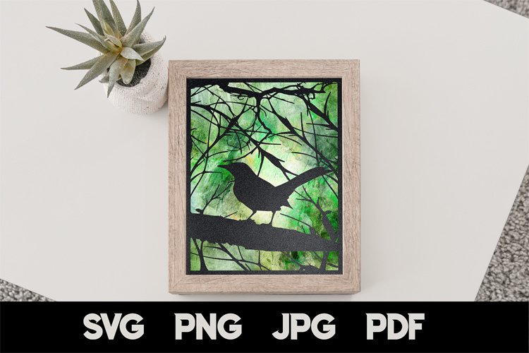 Bird SVG | Blackbird Paper Cut File