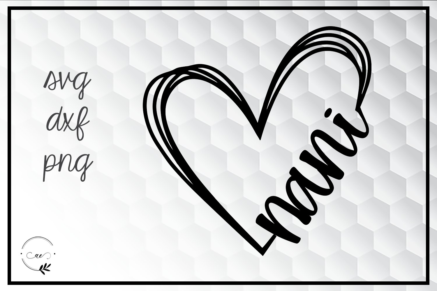 Nani Heart - Open Heart Design - SVG DXF PNG (1900109) | SVGs | Design ...