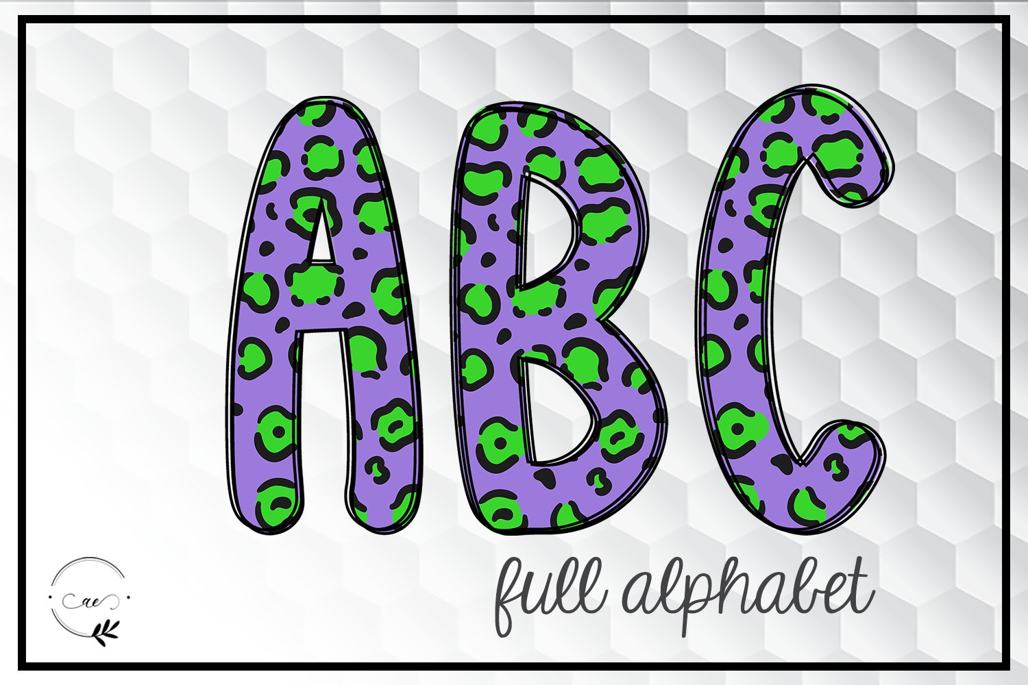 Neon Leopard Alphabet Set - 90s Style - Individual PNG Files (1871837 ...