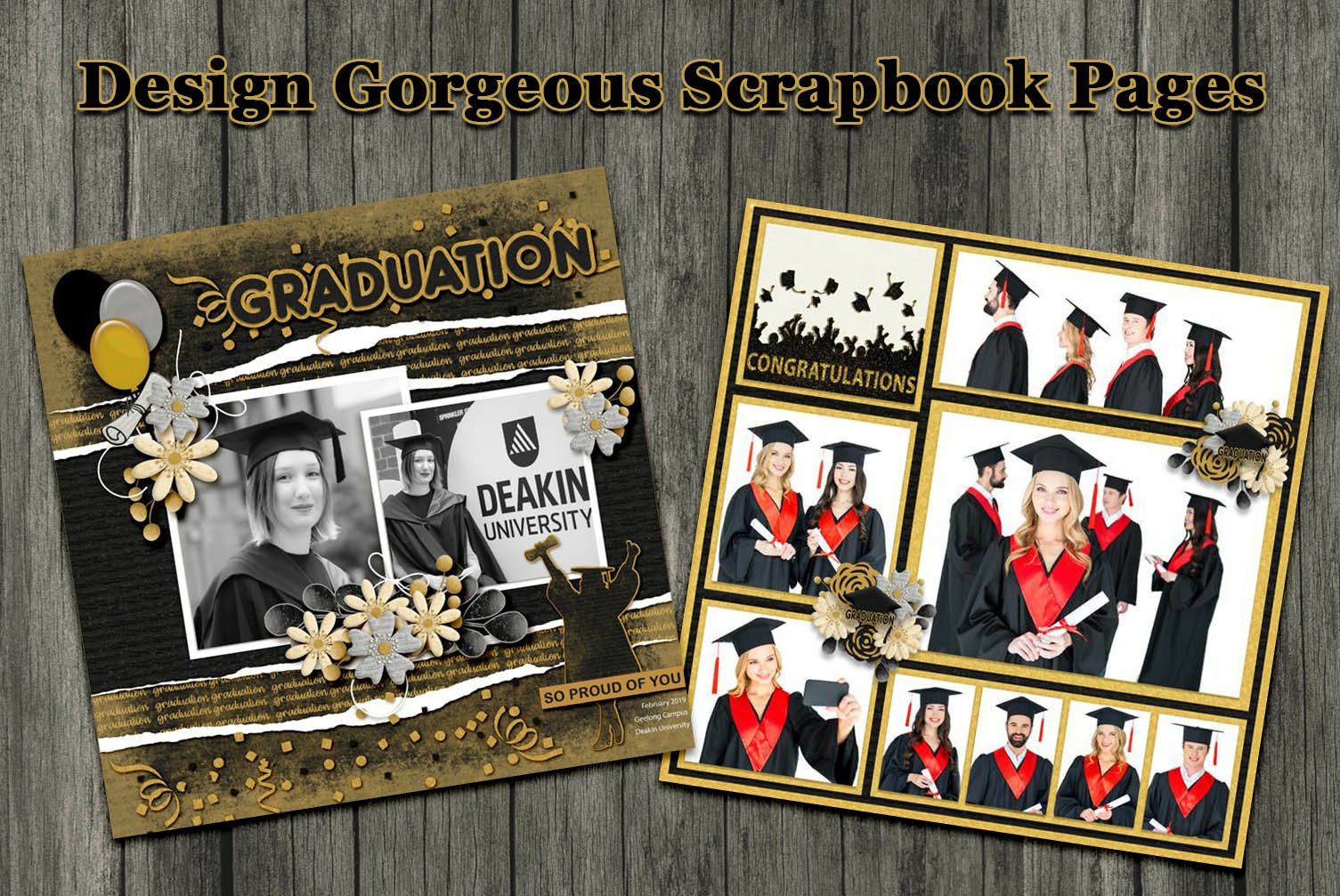 Graduation Scrapbook Ideas Graduation Scrapbook Kit Template And