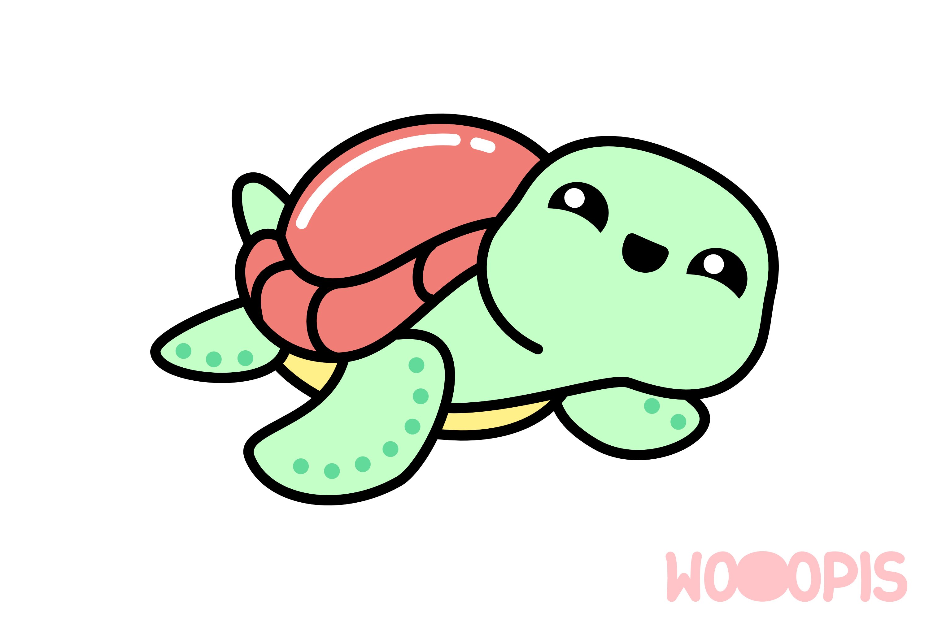 Easy Cute Turtle Drawing