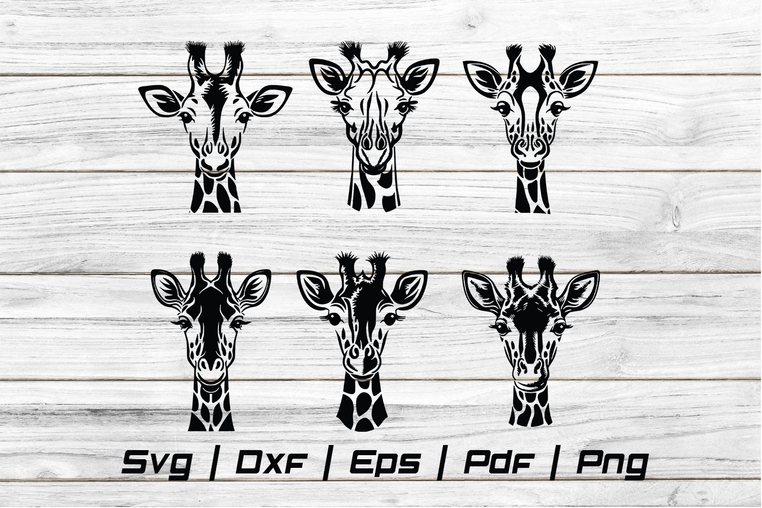 Giraffe Head Silhouette Clip Art
