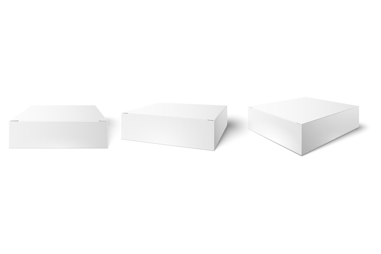 White packaging box. Blank mockup, package cube perspective (997741 ...