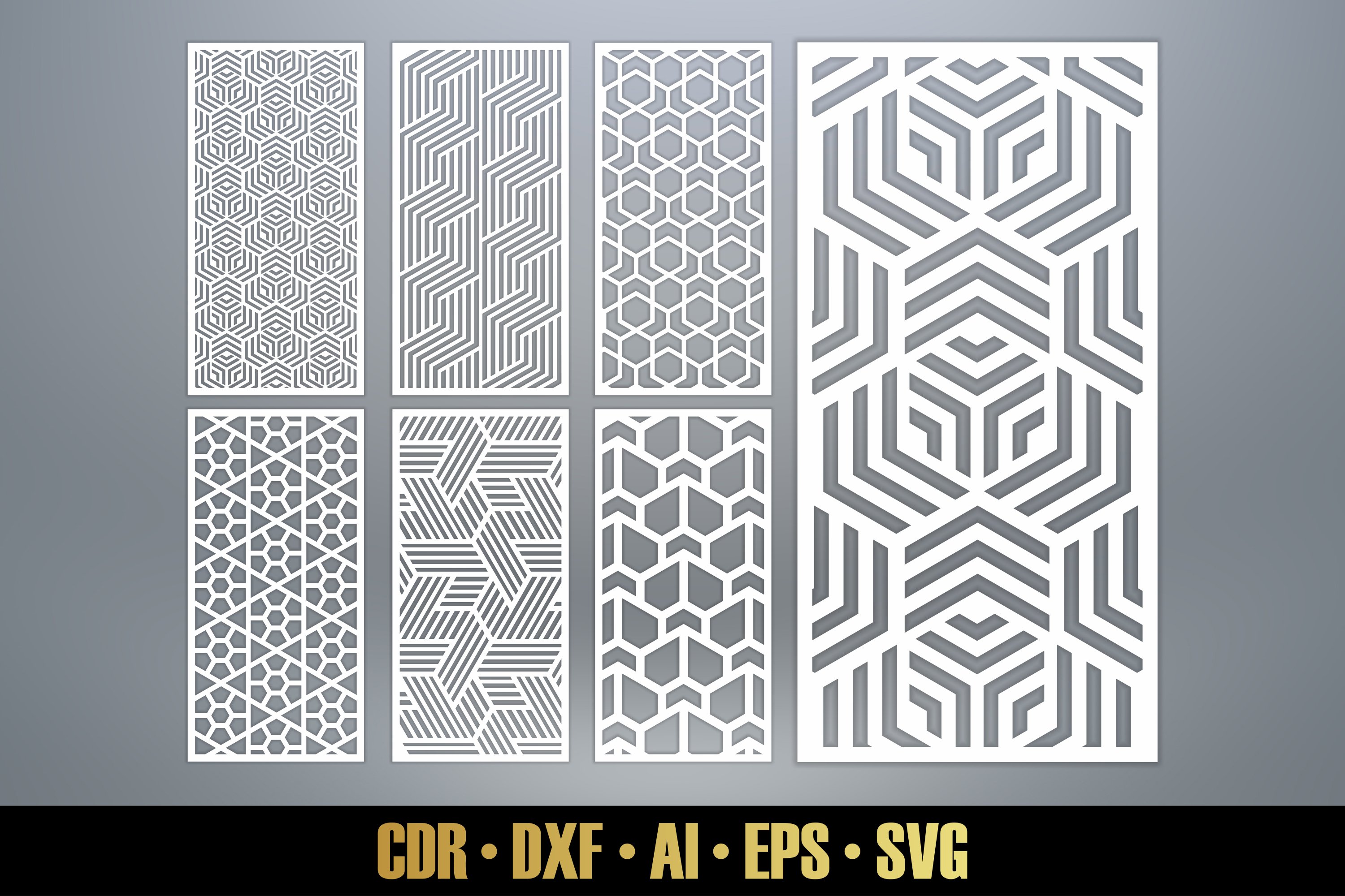 Square Geometric Designs Patterns