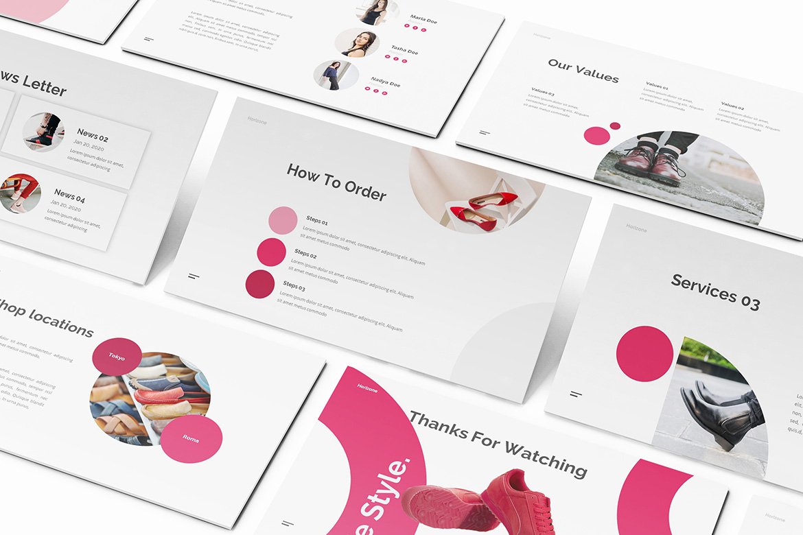 Shoes Store Google Slides Template (476158) | Presentation Templates ...