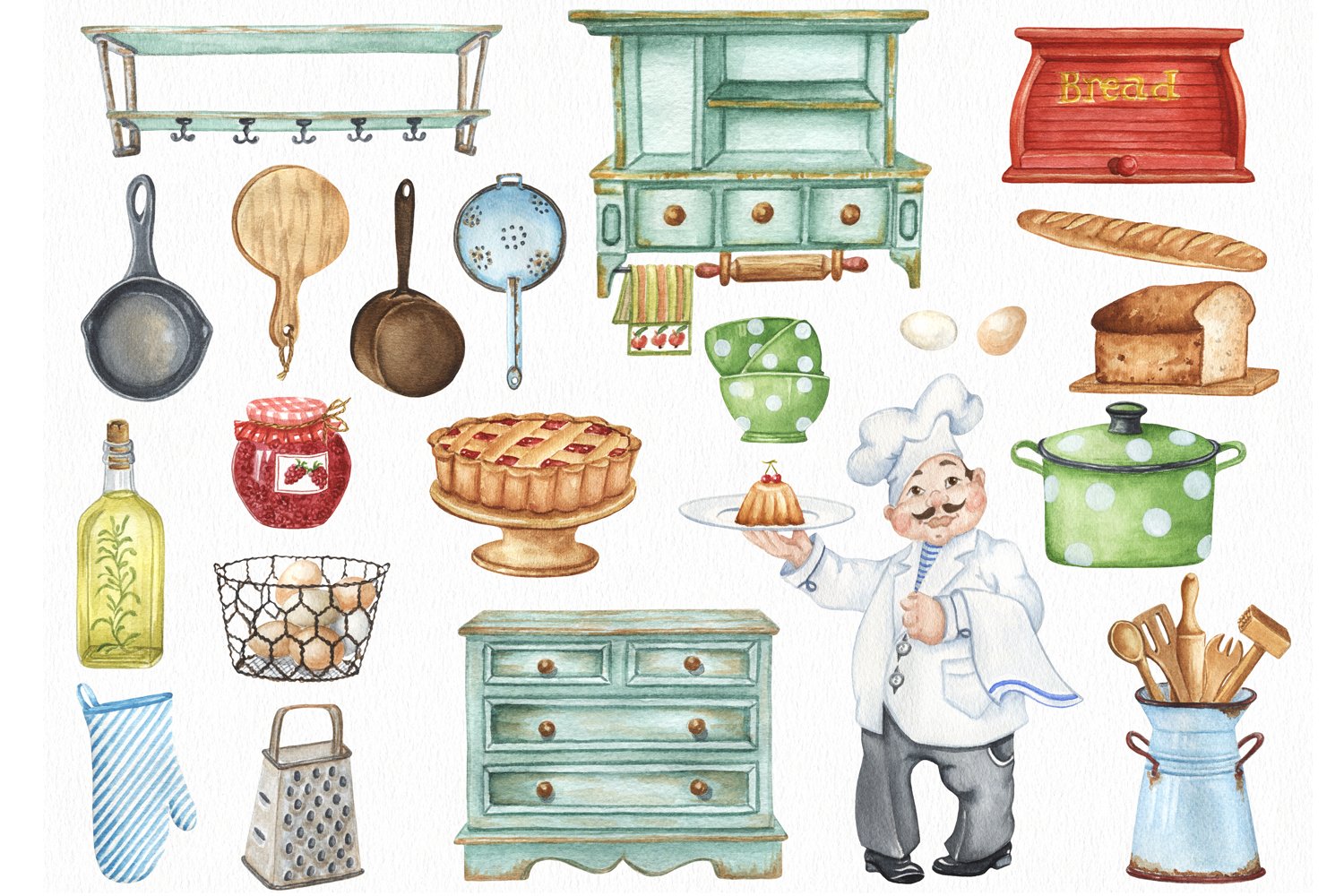 Country Kitchen Clipart Images