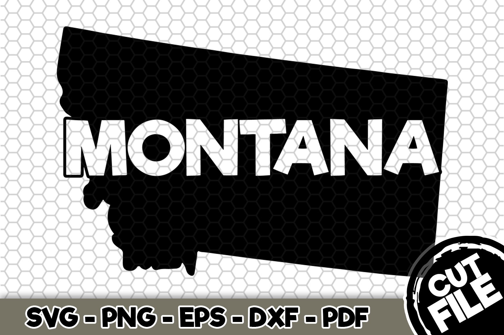 Montana State Name - Montana State - SVG Cut File n611 (1262118) | SVGs ...