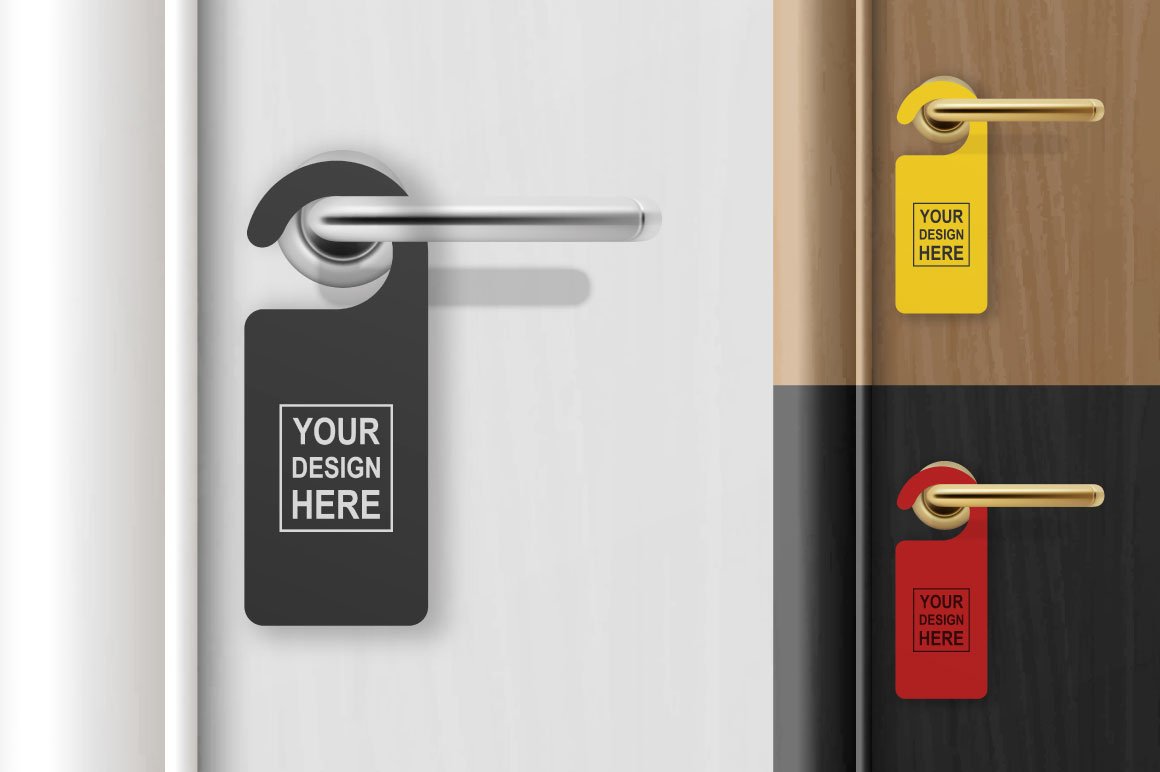 Door Hanger. Vector set. (1123642) | Vectors | Design Bundles