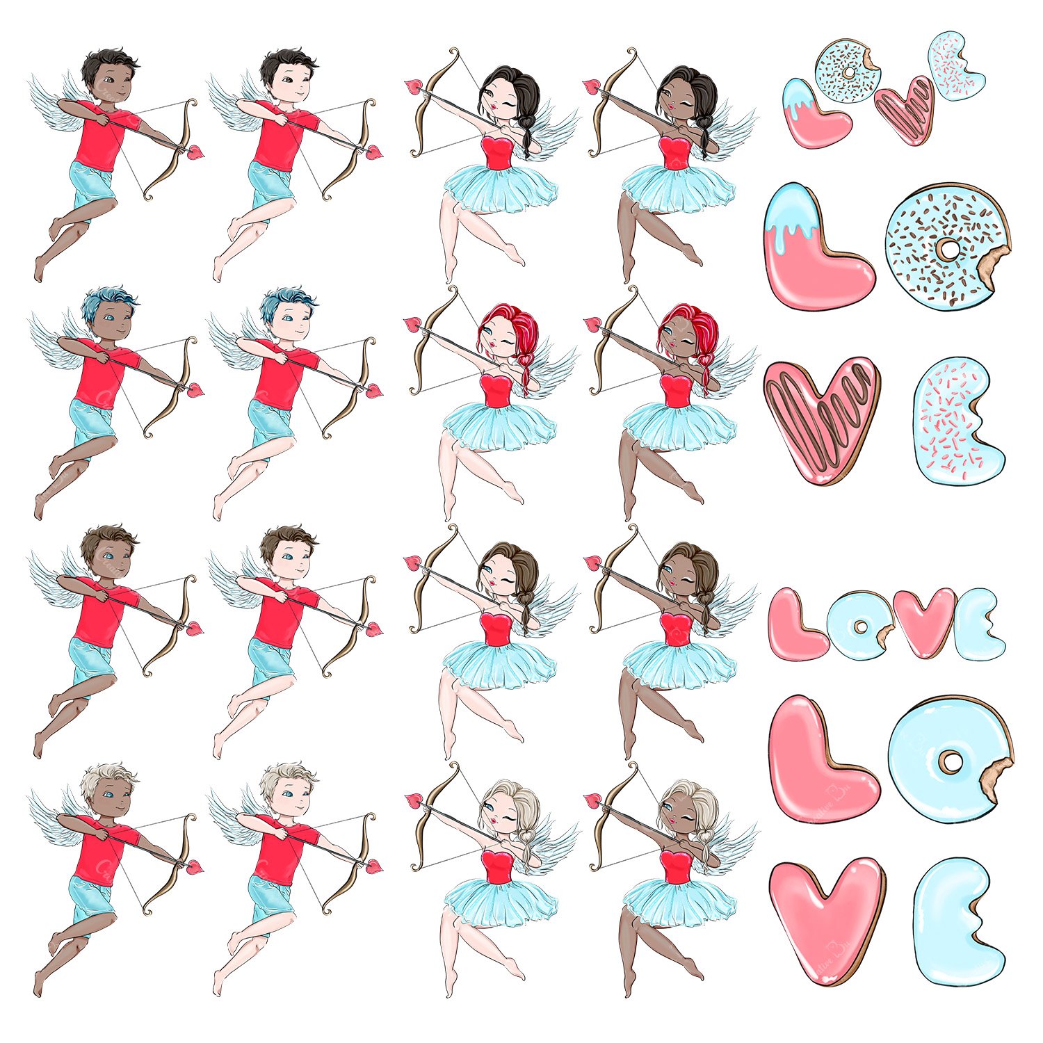 Love is in the air - Clipart (389311) | Illustrations | Design Bundles