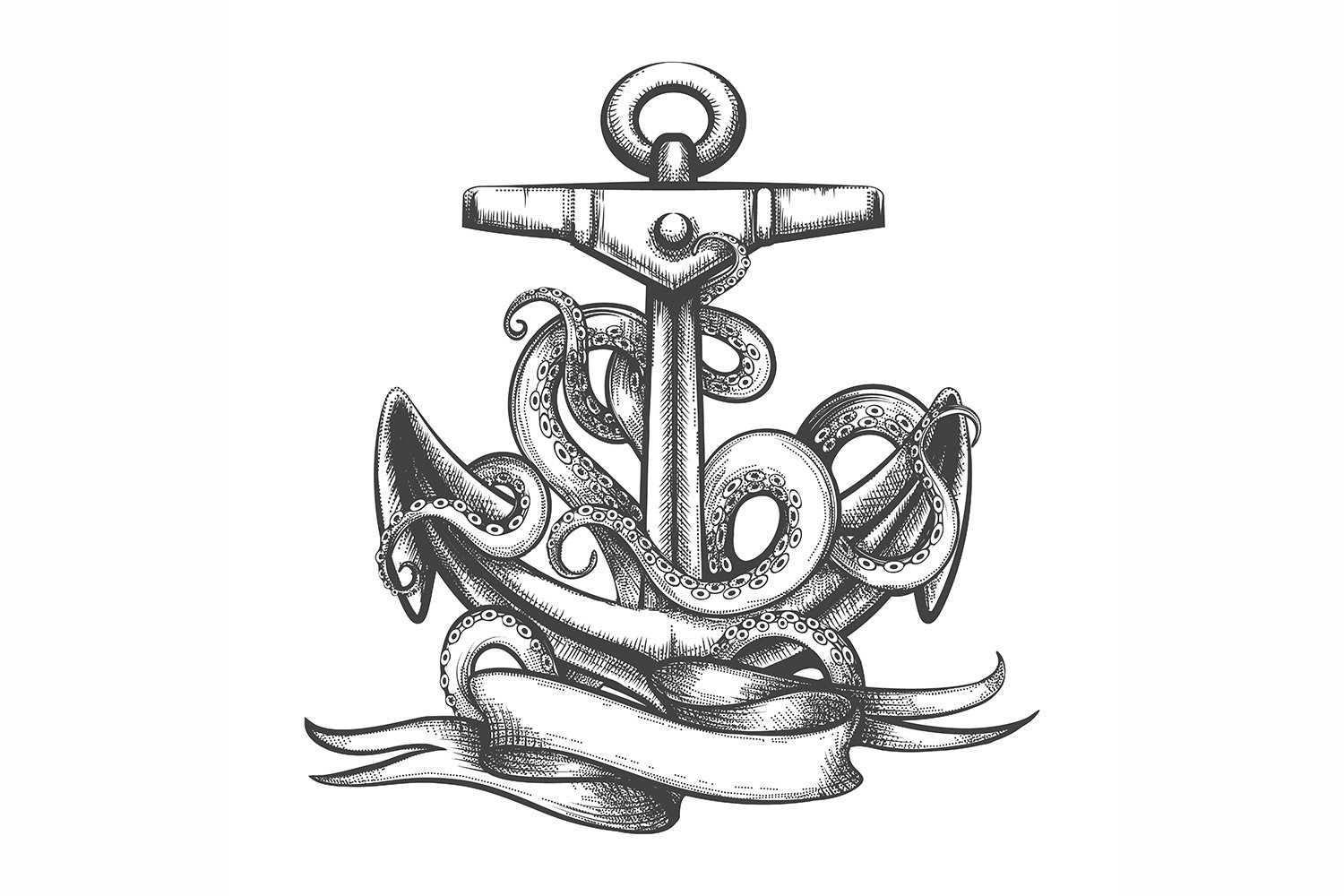 Octopus And Anchor Tattoo Skull, Anchor, And Octopus By Chris Whitney