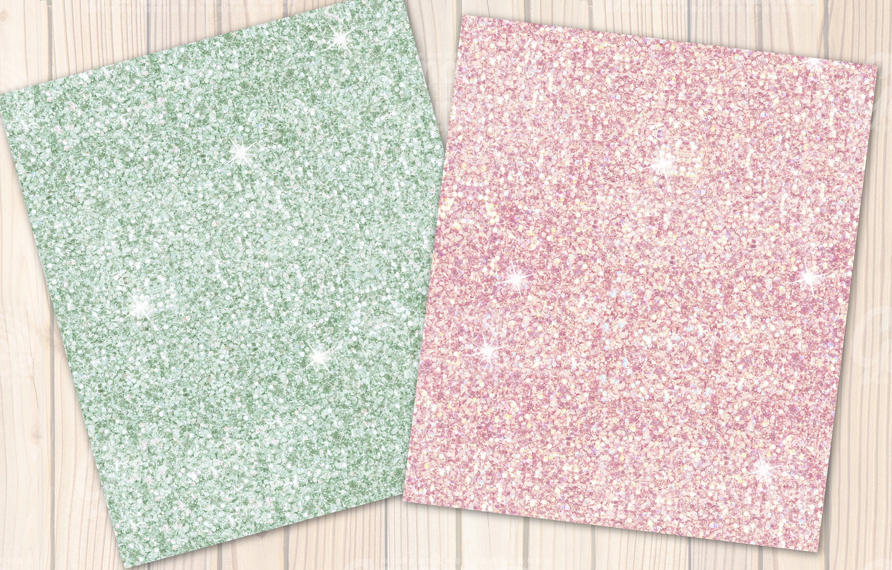 Blush and Sage glitter seamless texture collection (114384 ...