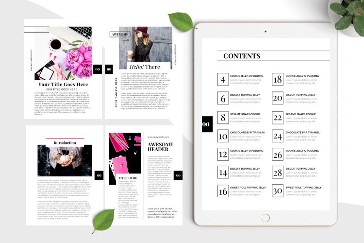 Hot Pink Fashion Canva template Ebook (409736) | Canva Templates ...