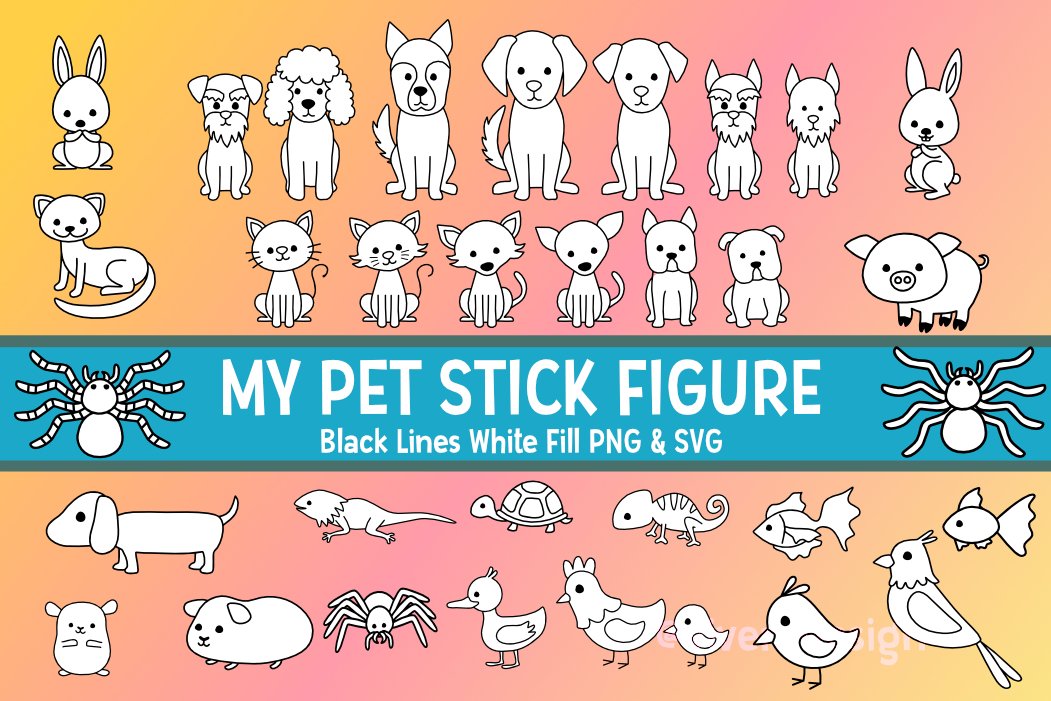 Printable Family Figures With Pets