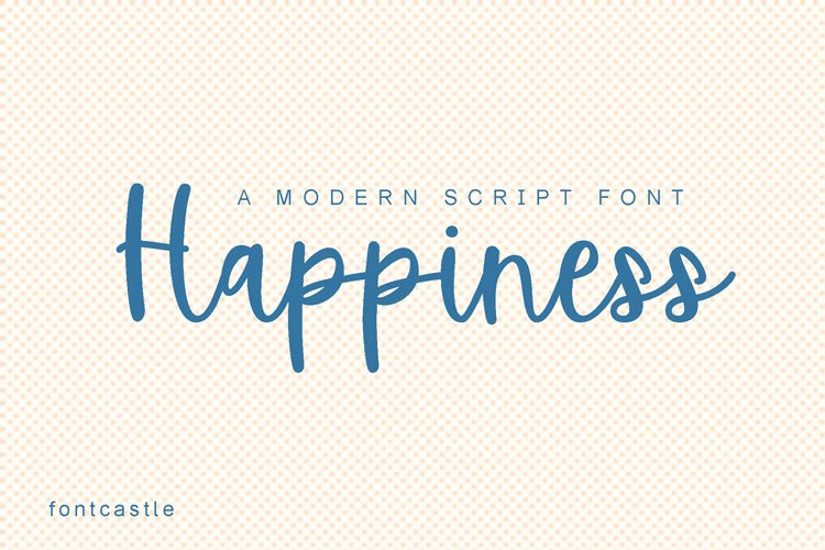 Happiness Written In Cursive