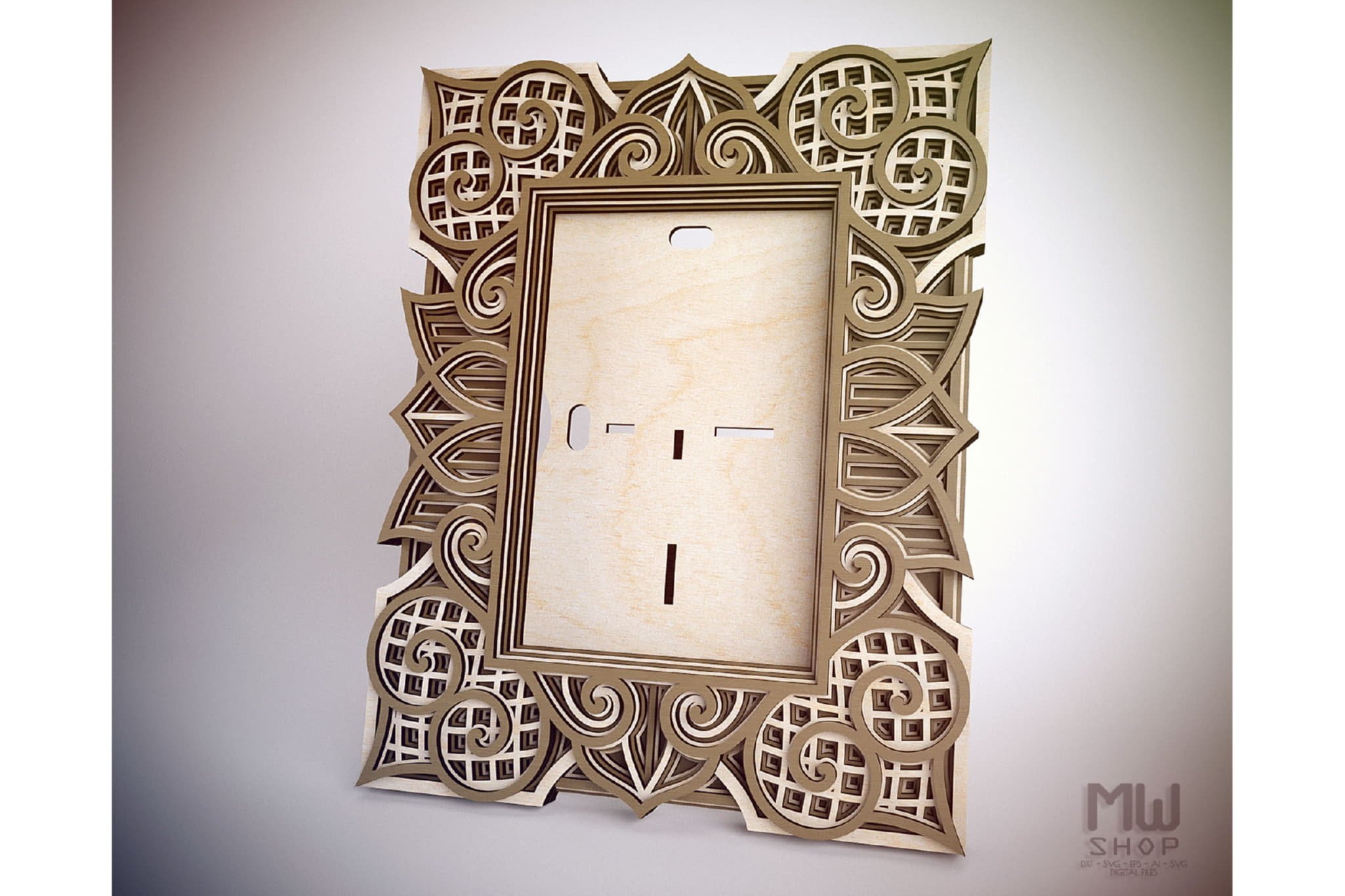 F09 - Multilayer Photo Frame, Laser Cut Photo Frame DXF (579984 ...