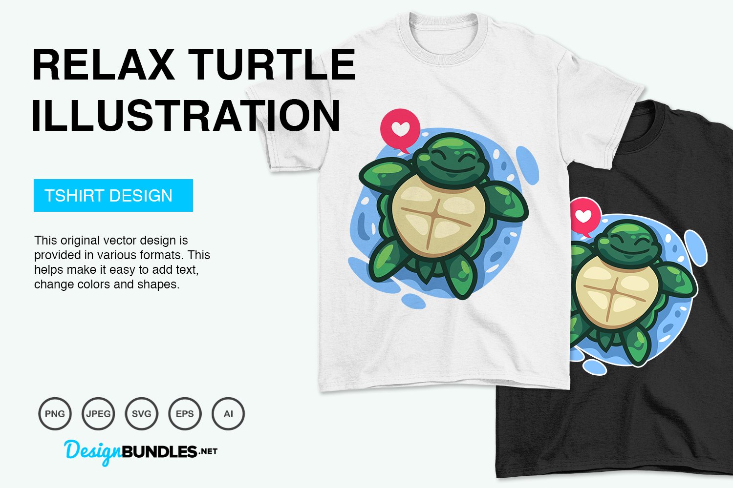 Relax Turtle Vector Illustration