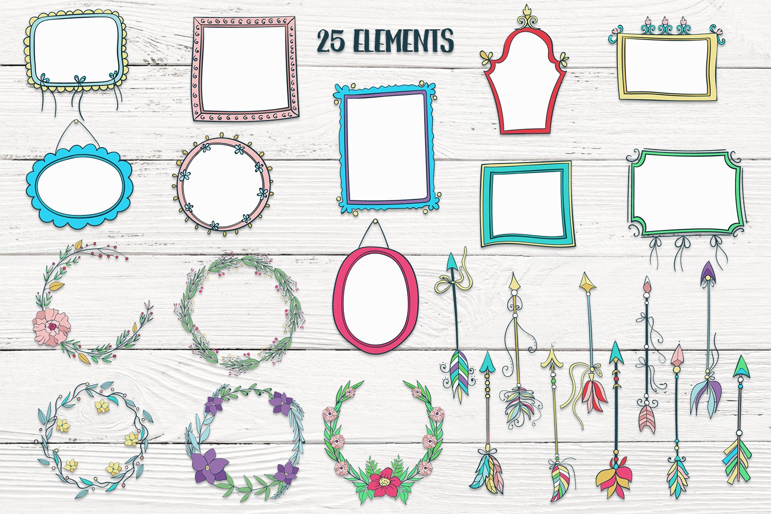 Arrows, Frames and Wreaths 2