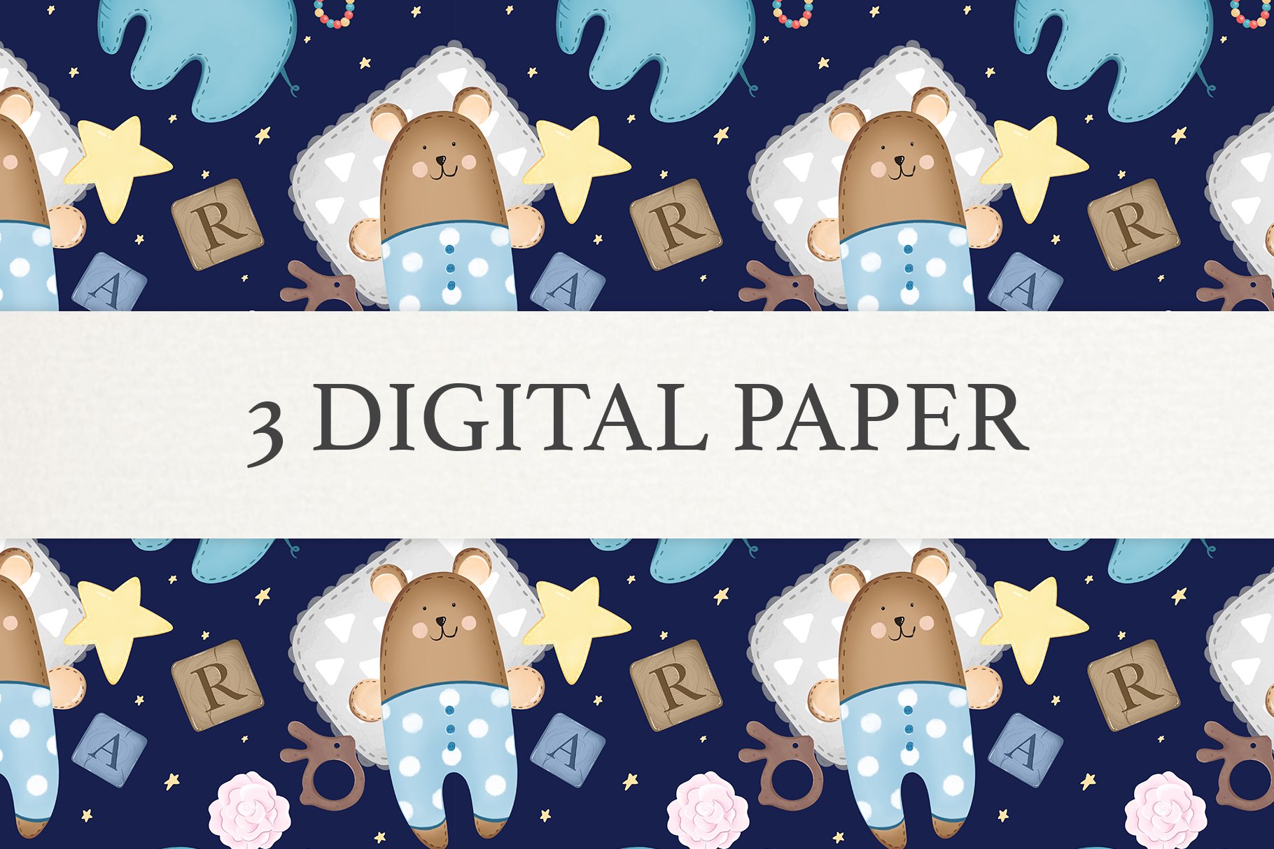 Nursery Digital Paper collection, Seamless Patterns (775357) | Patterns ...