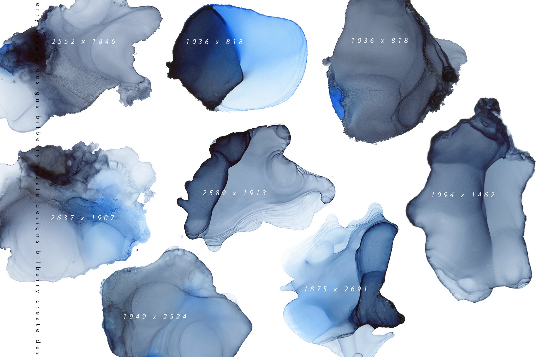 Deep Blue Moon ink texture (694182) | Textures | Design Bundles