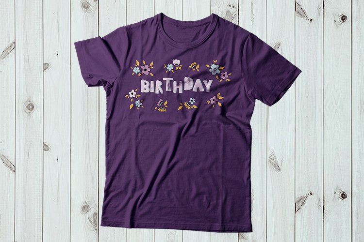 Lettereng in floral frames for printing on t-shirts (556424) | Elements ...