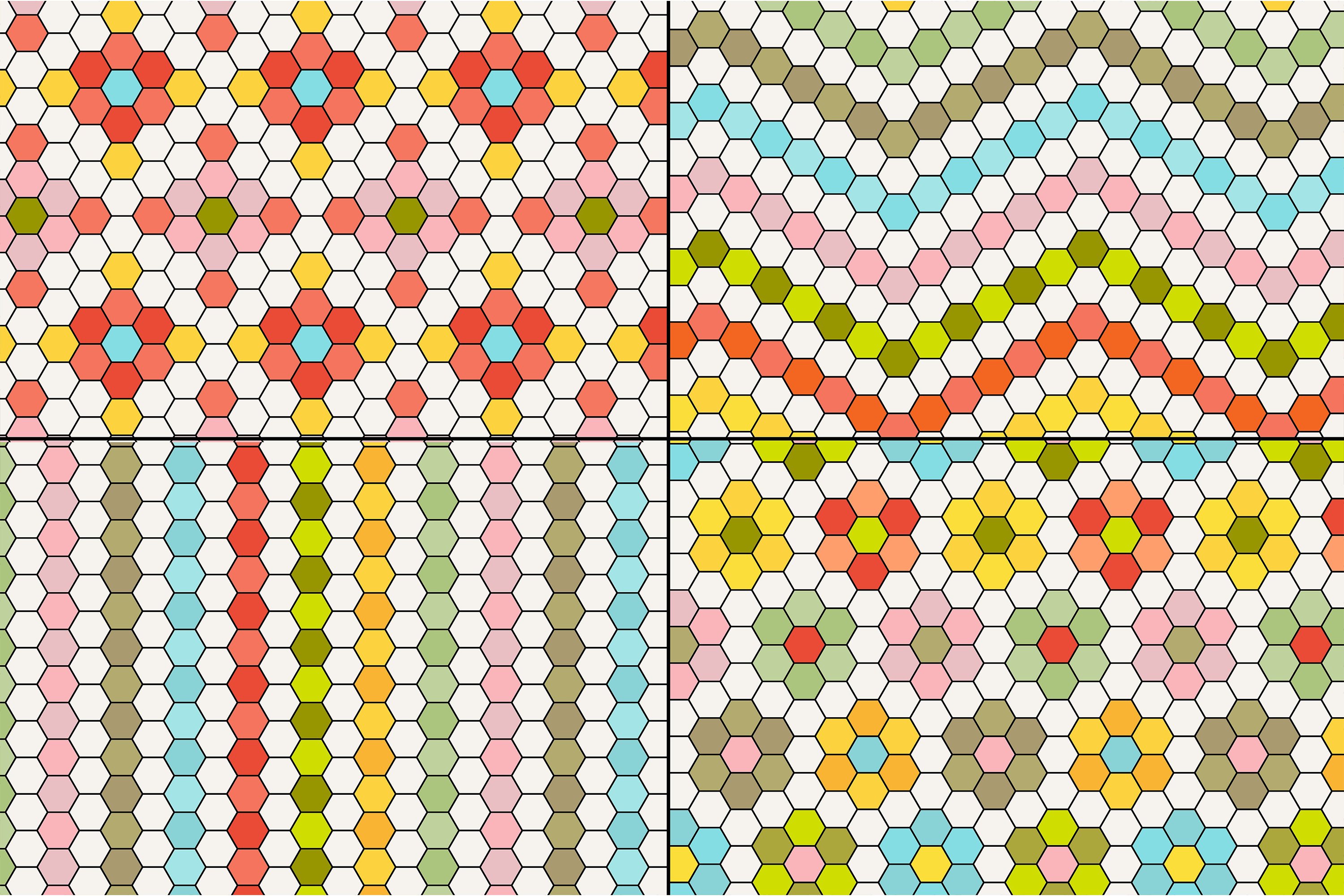 Hexagon Tile Patterns (151954) | Patterns | Design Bundles