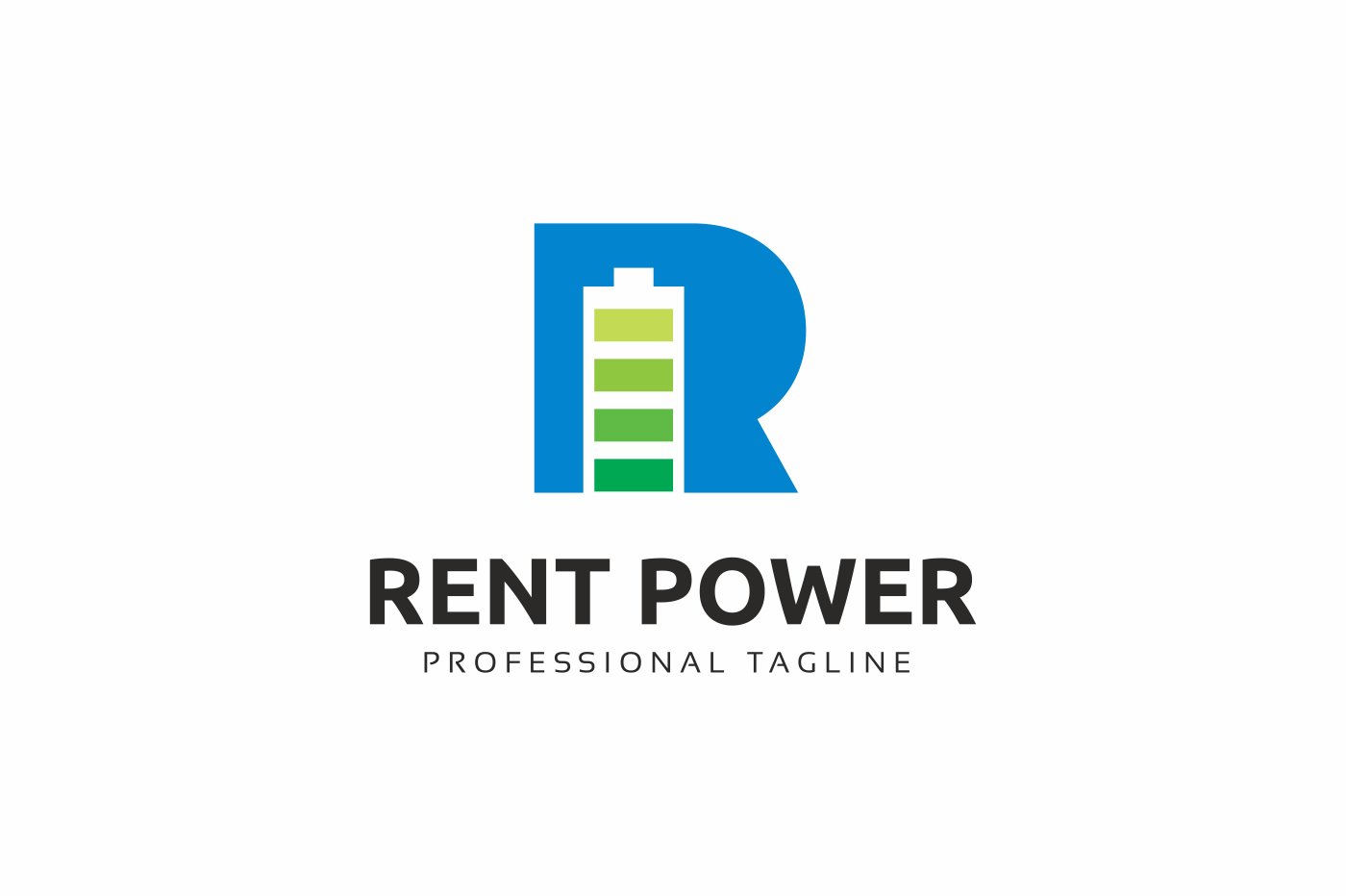 Rent Power R Letter Logo (230765) | Logos | Design Bundles