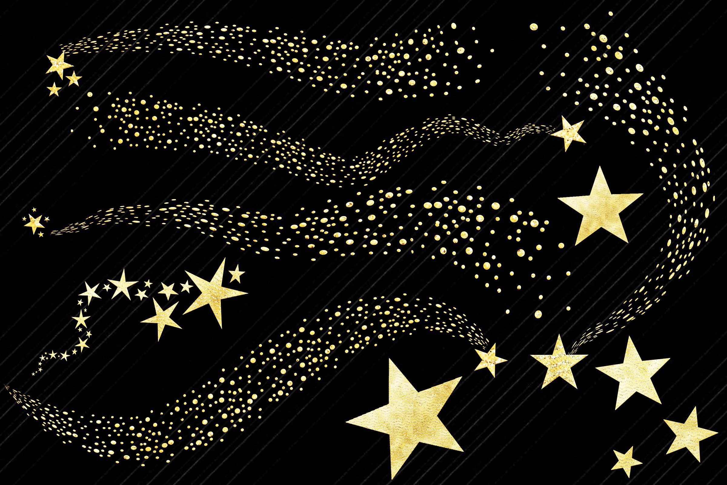 Gold Shooting Star Clip Art