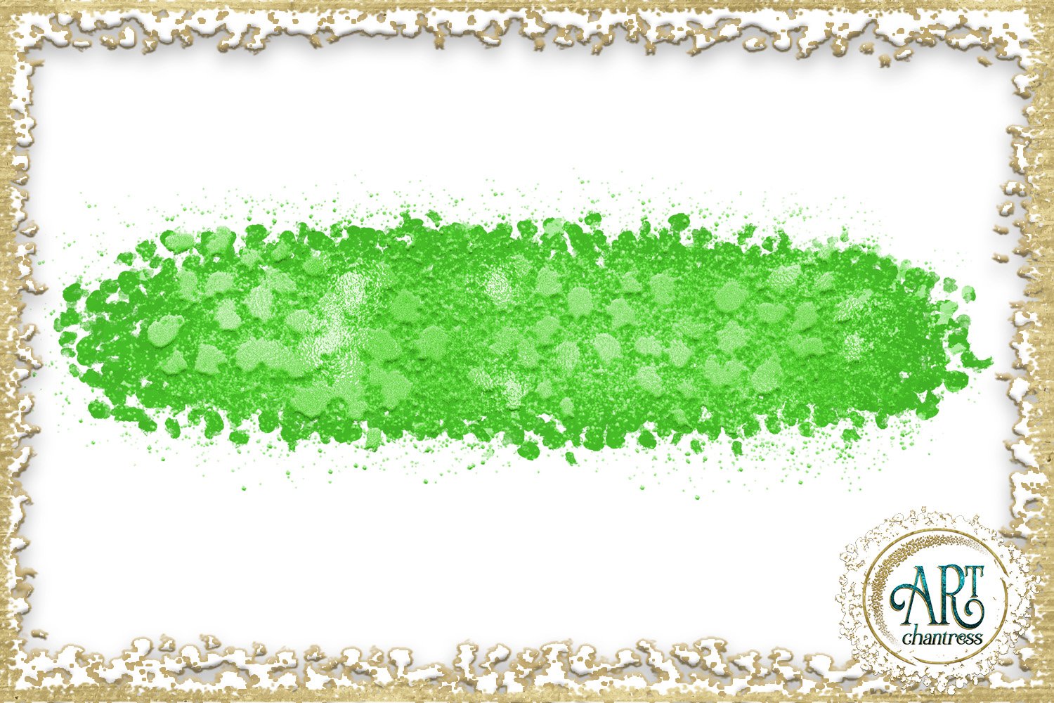 Lime Green Glitter Greenery Digital Clipart Brush Stroke (103523 ...