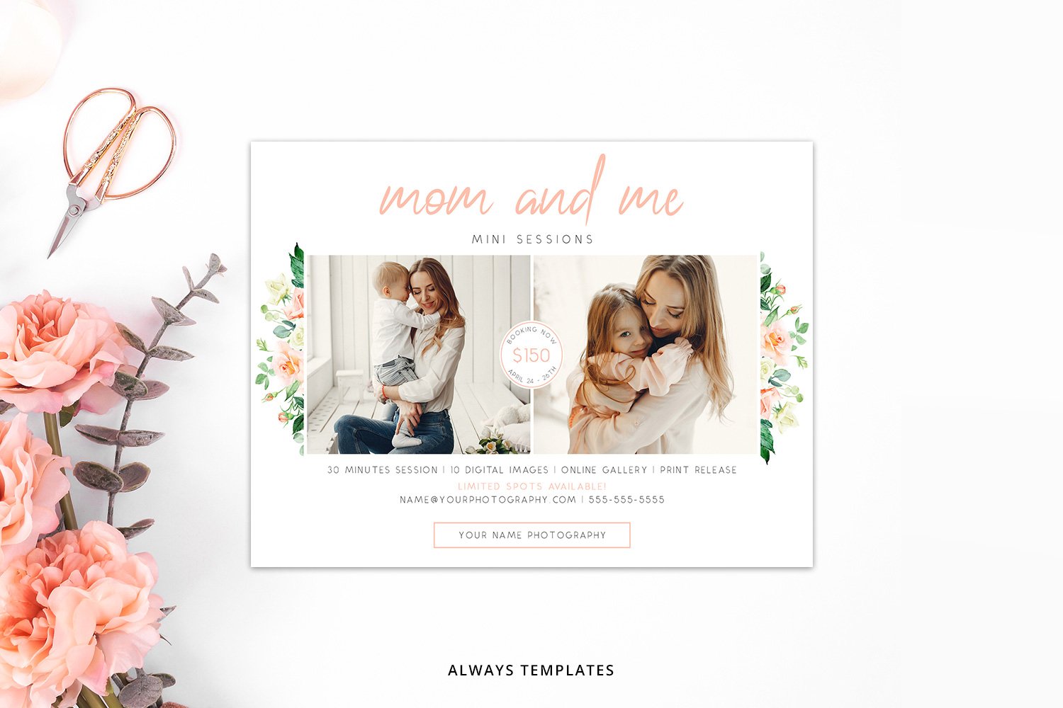 Digital Digital marketing template Mommy and me mini session Mum and Me ...