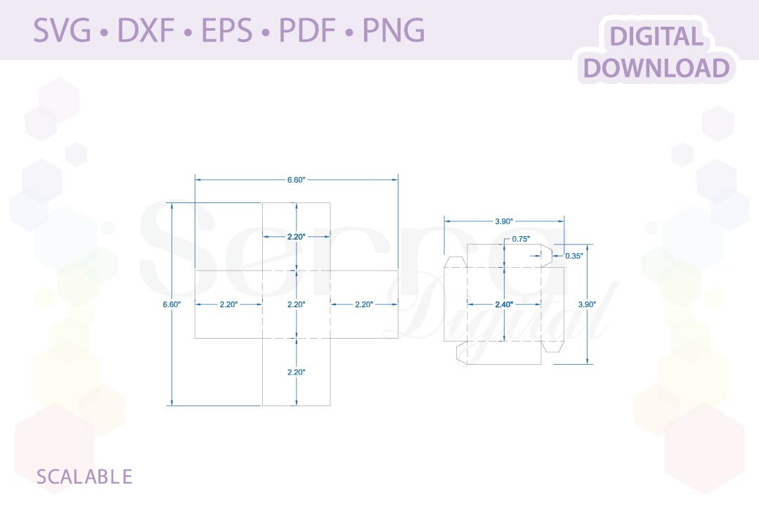 Square Explosion Box template .svg .dxf .eps .pdf .png (481707) | Paper ...