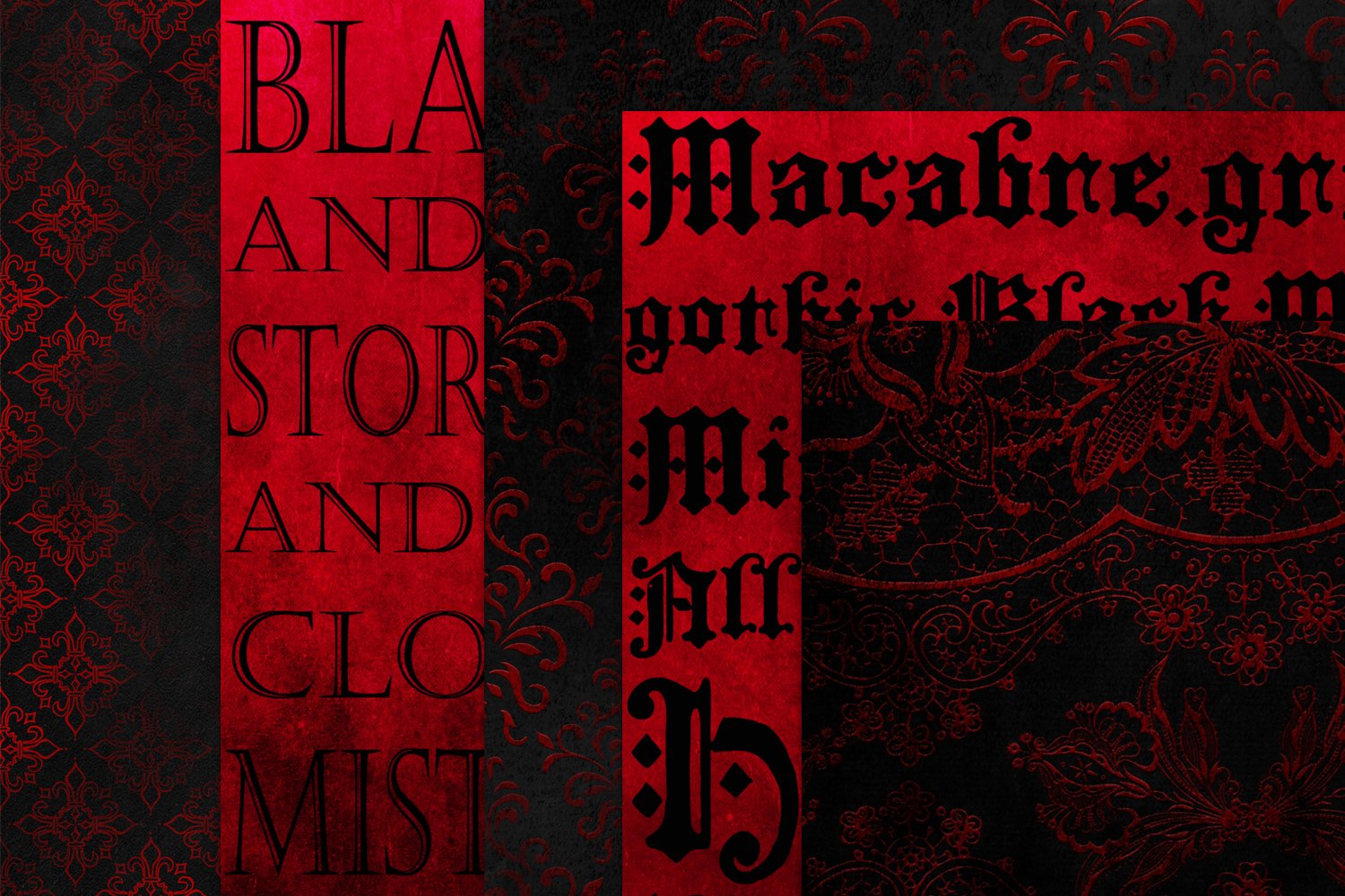 Red And Black Gothic Background