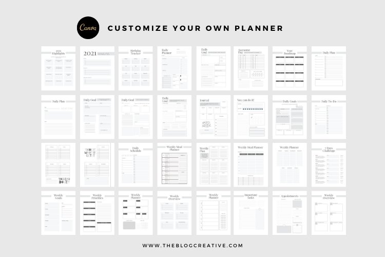 Customize your own planner template, Canva Template (1116842) | Canva ...