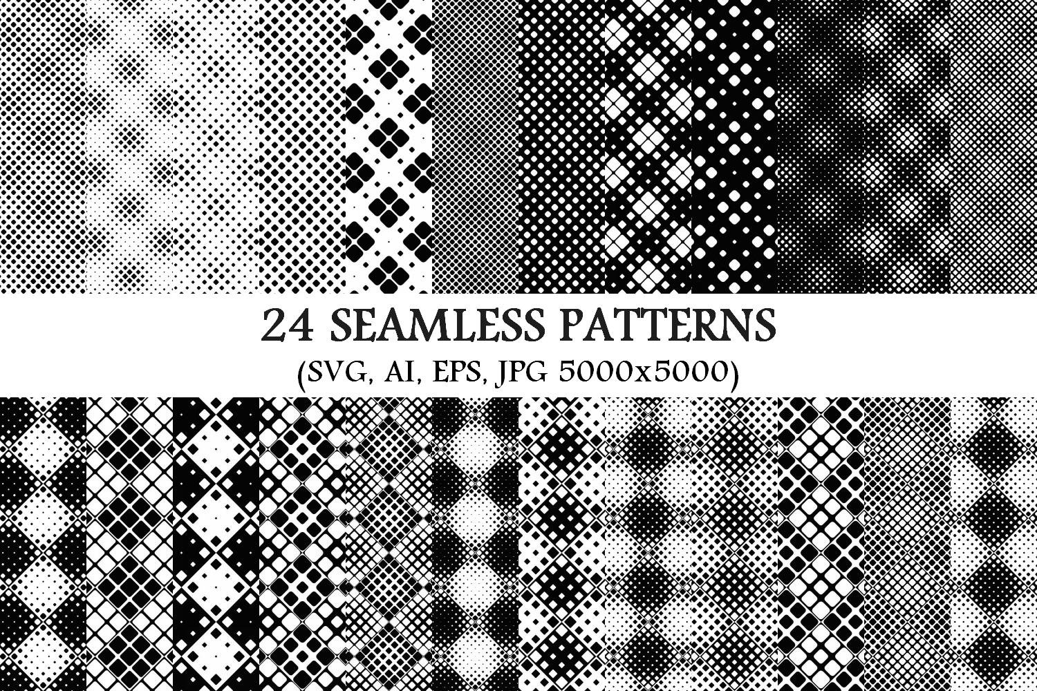 24 Seamless Square Patterns (274487)