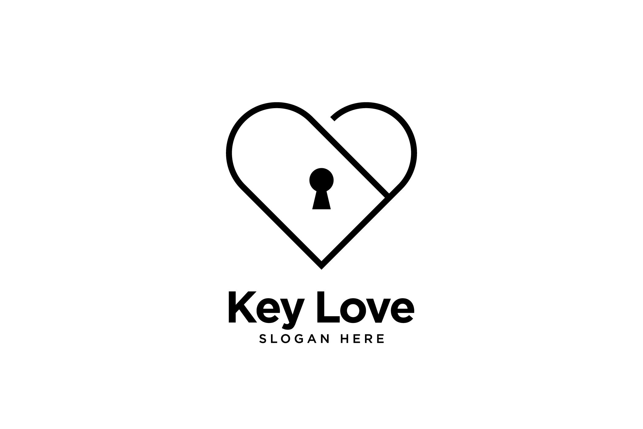 Key Love Logo (782569) | Logos | Design Bundles