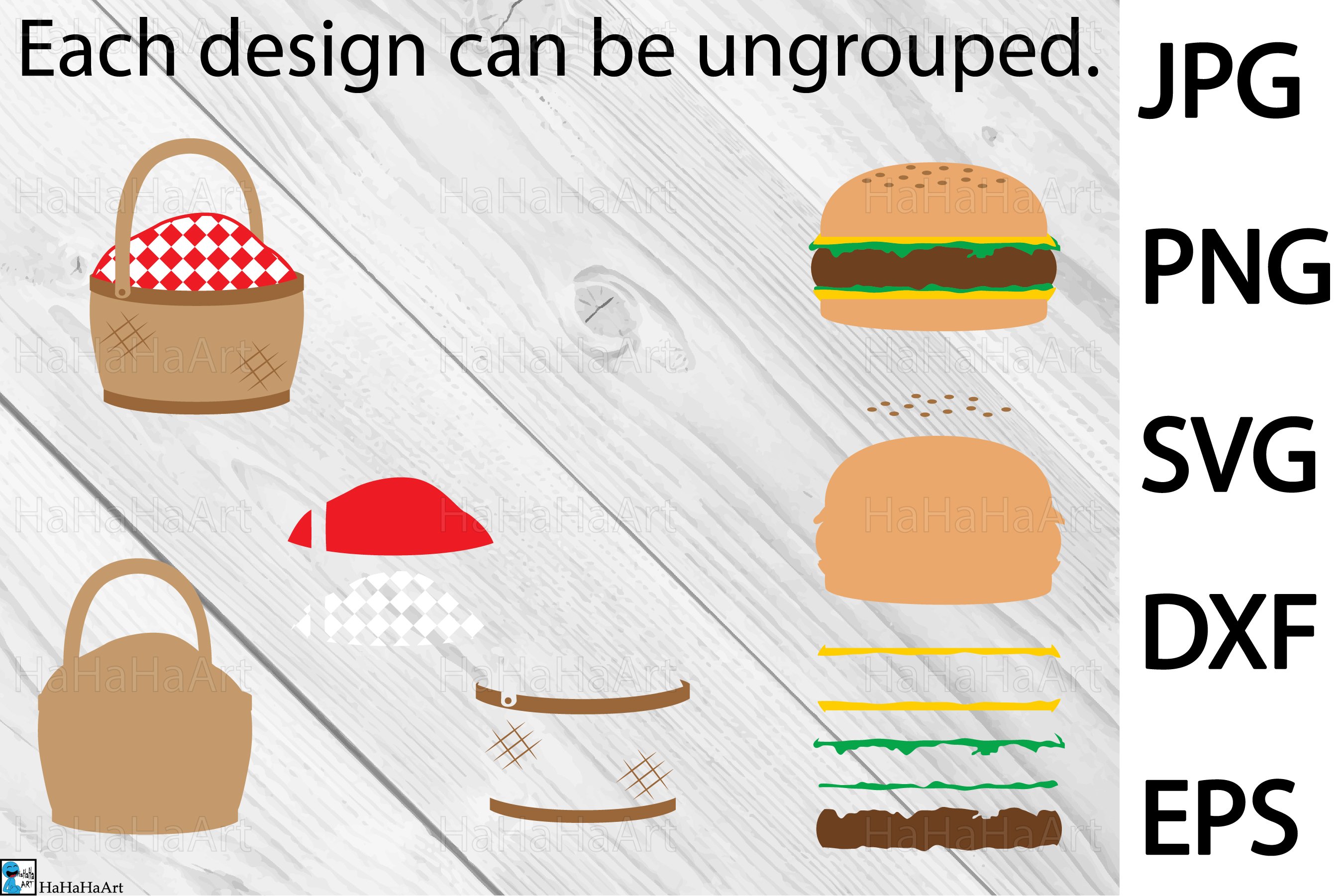Picnic Designs - Clip art / Cutting Files 1462c (1043758 ...