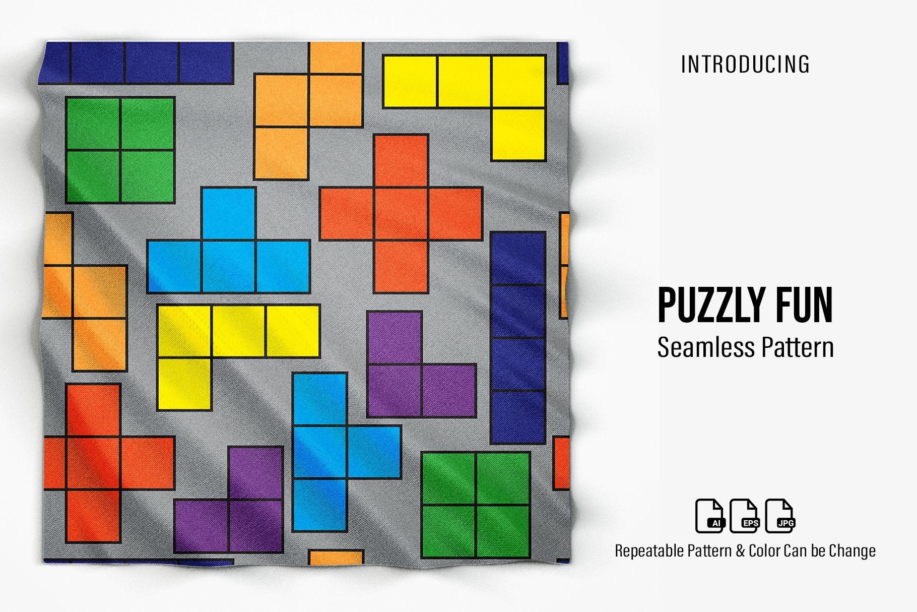 Puzzly Fun Pattern (1314765) | Patterns | Design Bundles