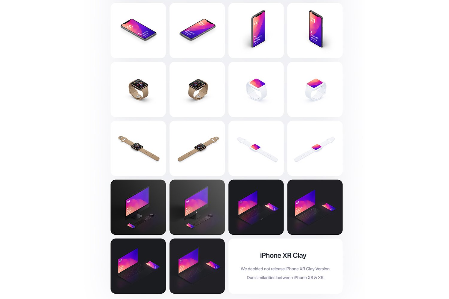 Apple 7 Devices Isometric Mockups - PSD (175253) | Mockups | Design Bundles