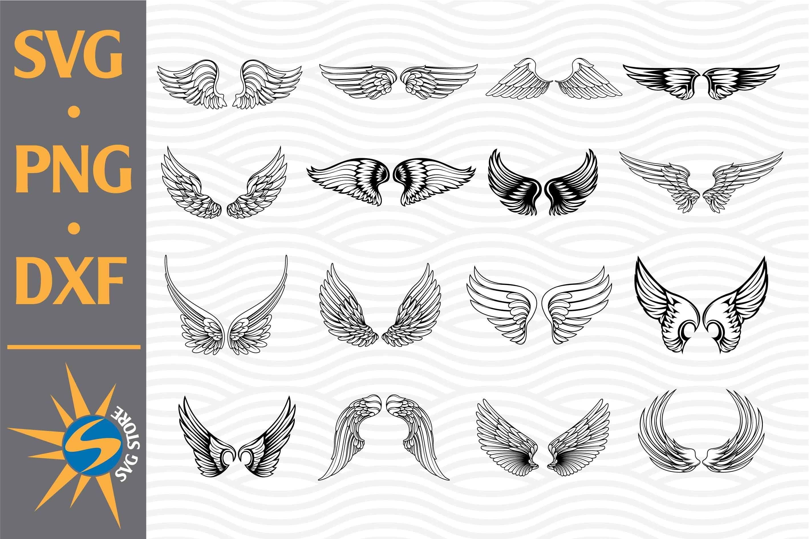 Wing SVG, PNG, DXF Digital Files Include (761882) | Cut Files | Design ...