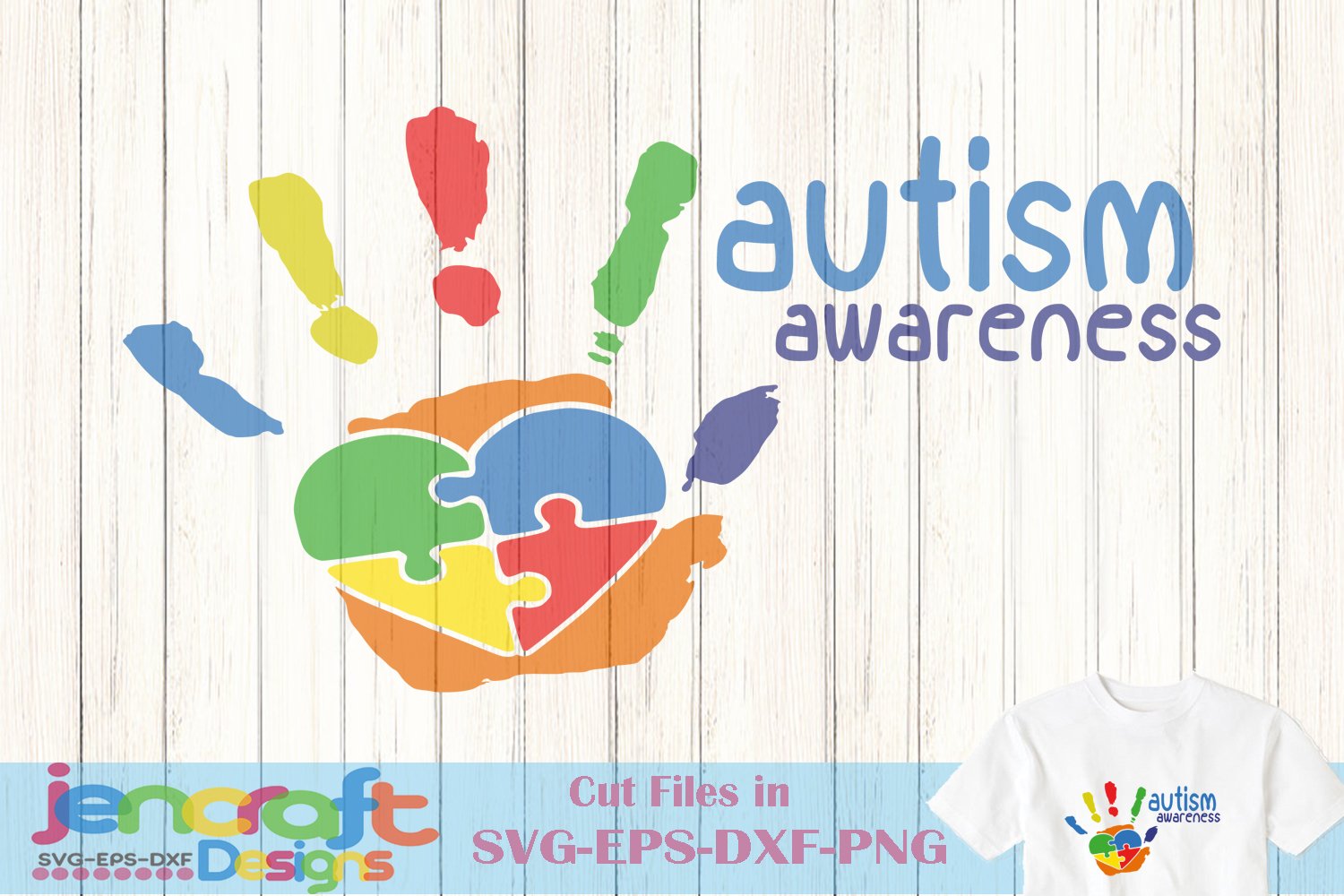 Autism Awareness Puzzle Hand SVG Cut file (140908) | SVGs | Design Bundles