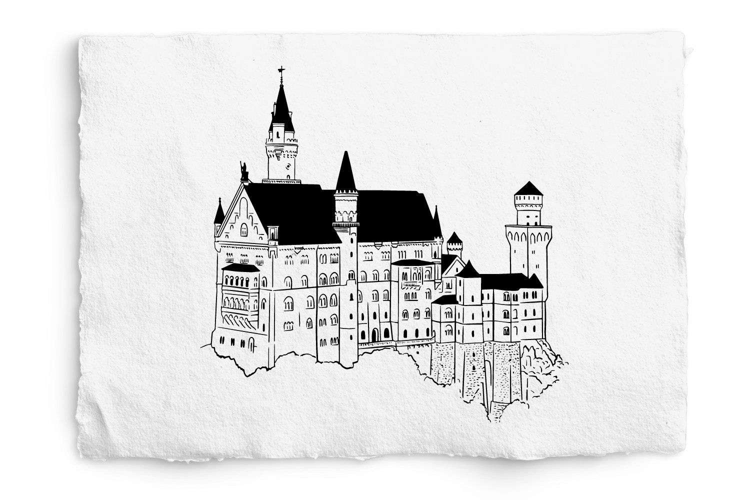 Neuschwanstein Castle Coloring Page Free Printable