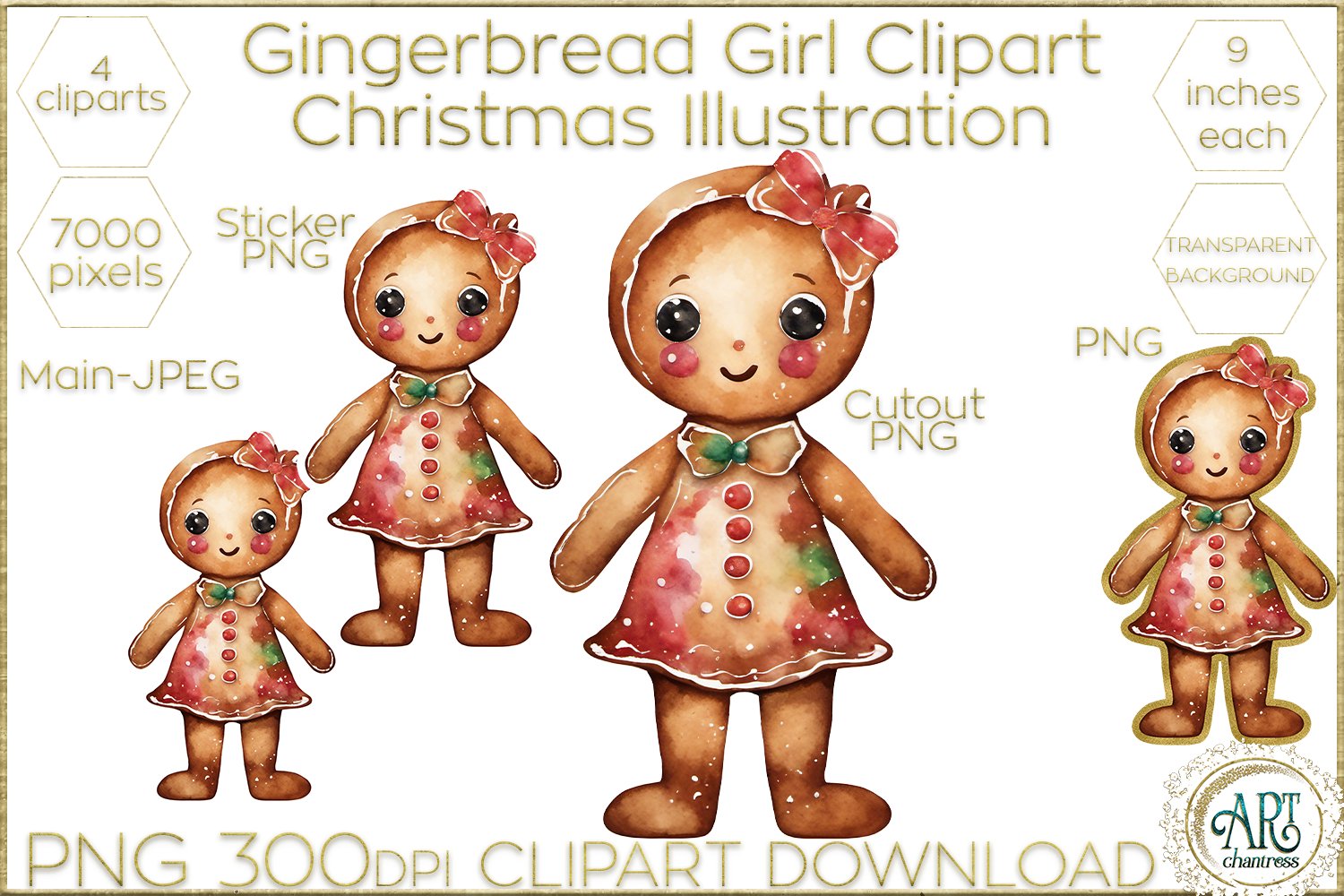 Gingerbread Girl Clipart