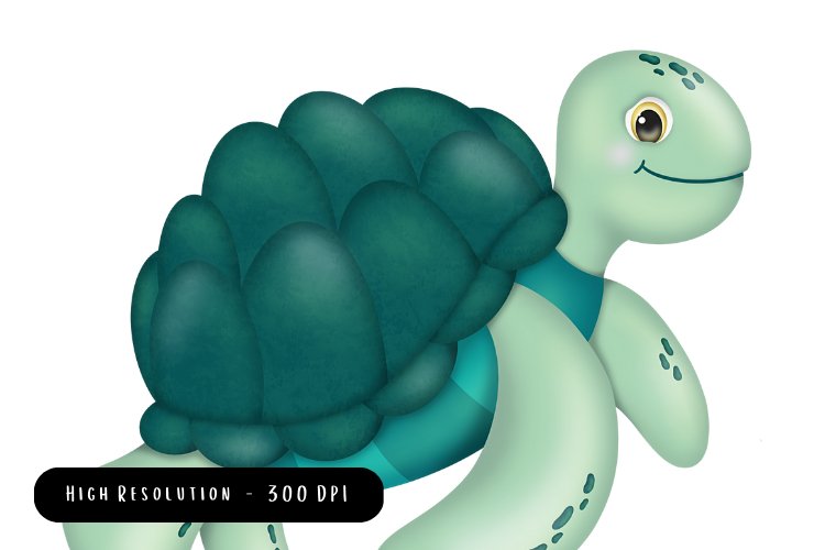 Cute Sea Turtle Clip Art