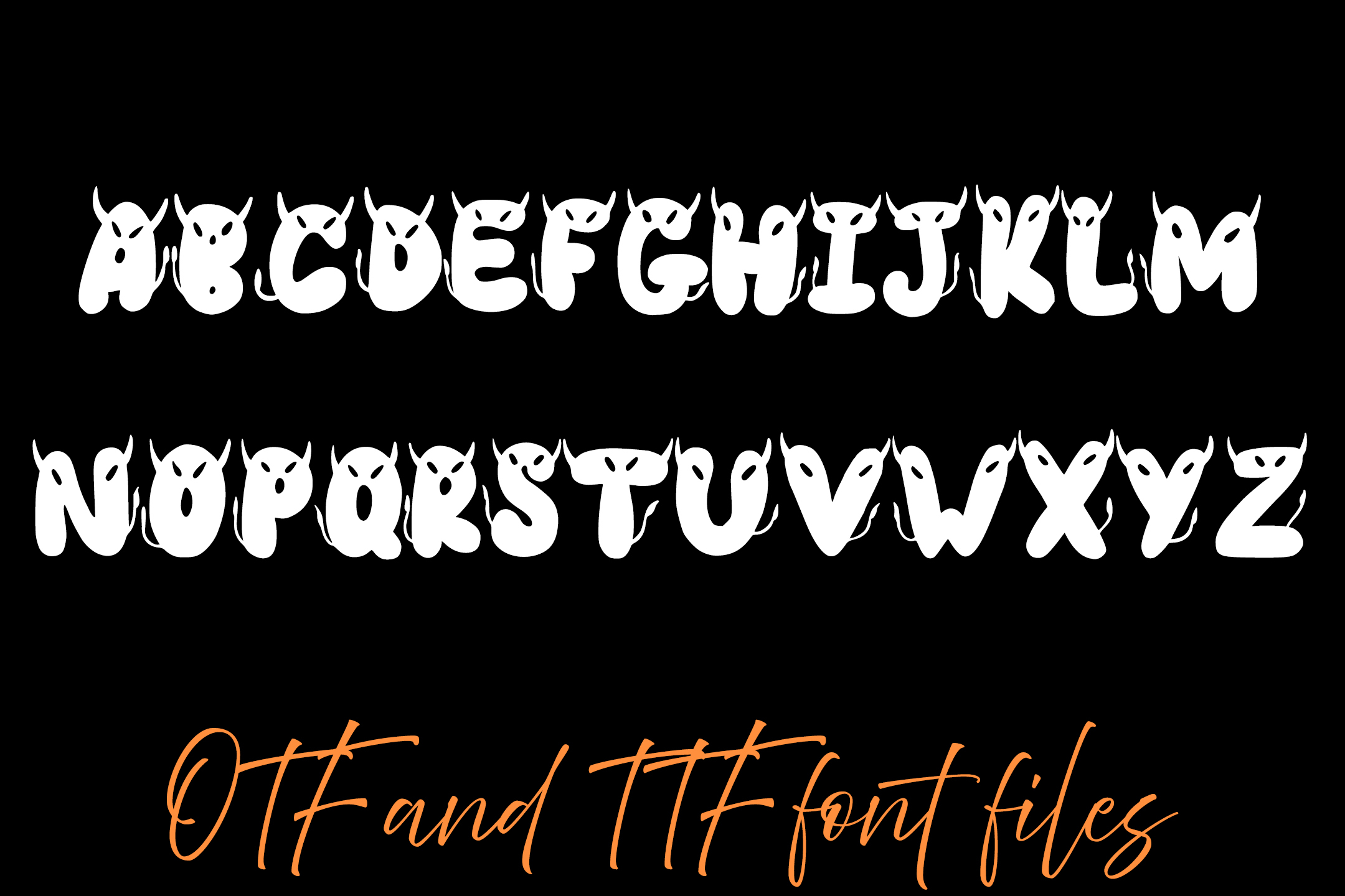 devil horns text art