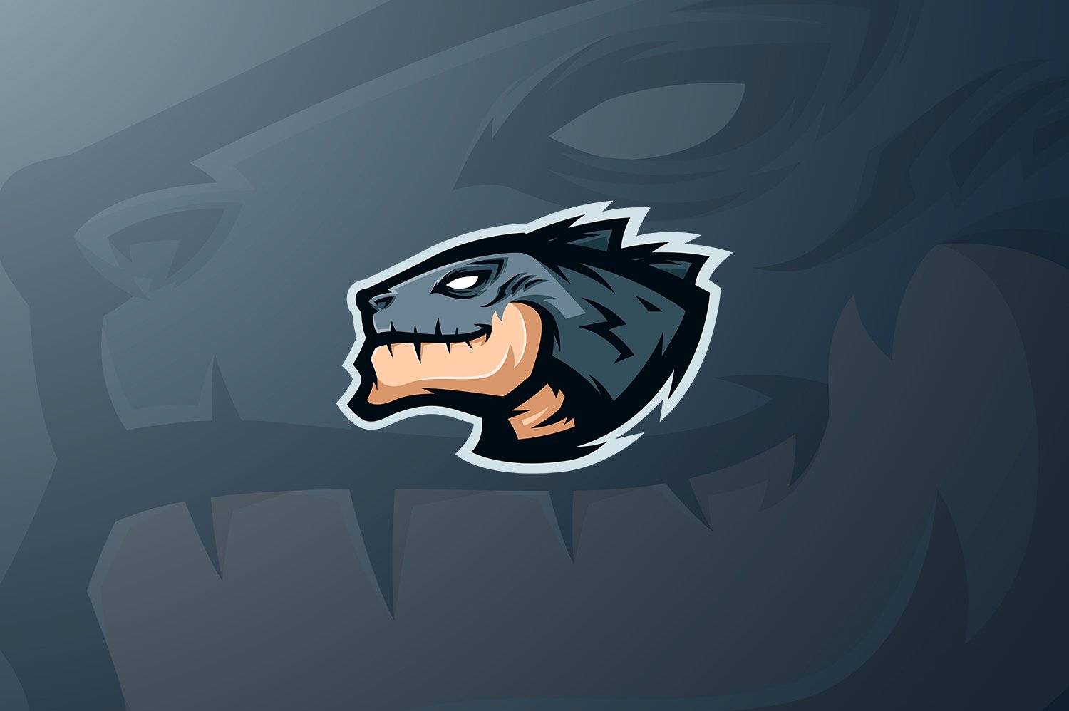 Monster Head Hunter Vector Template (1080653) | Logos | Design Bundles