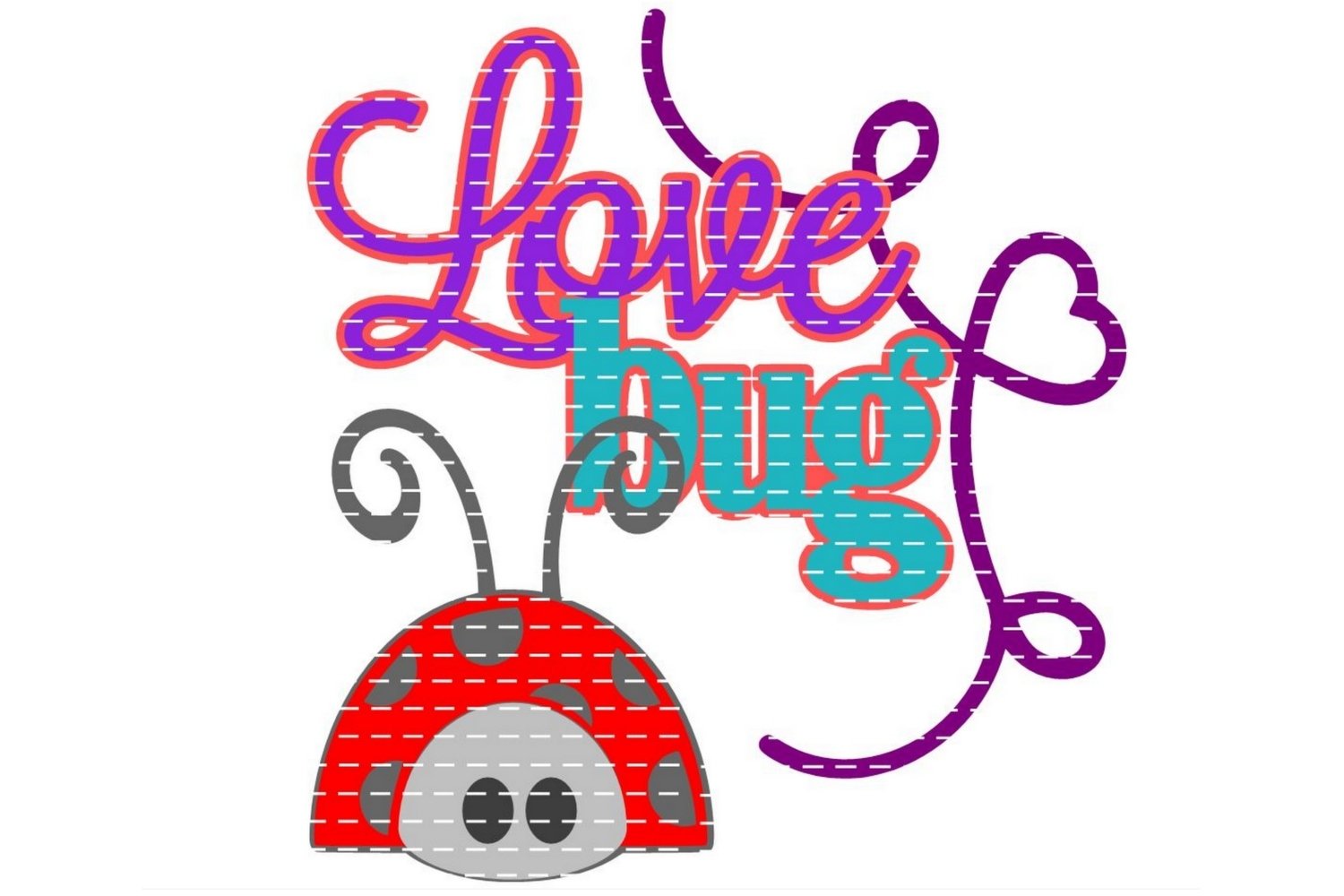 LoveBug LadyBug #01 Love Bug Heart Loops Bundle SVG Cut File (192814 ...